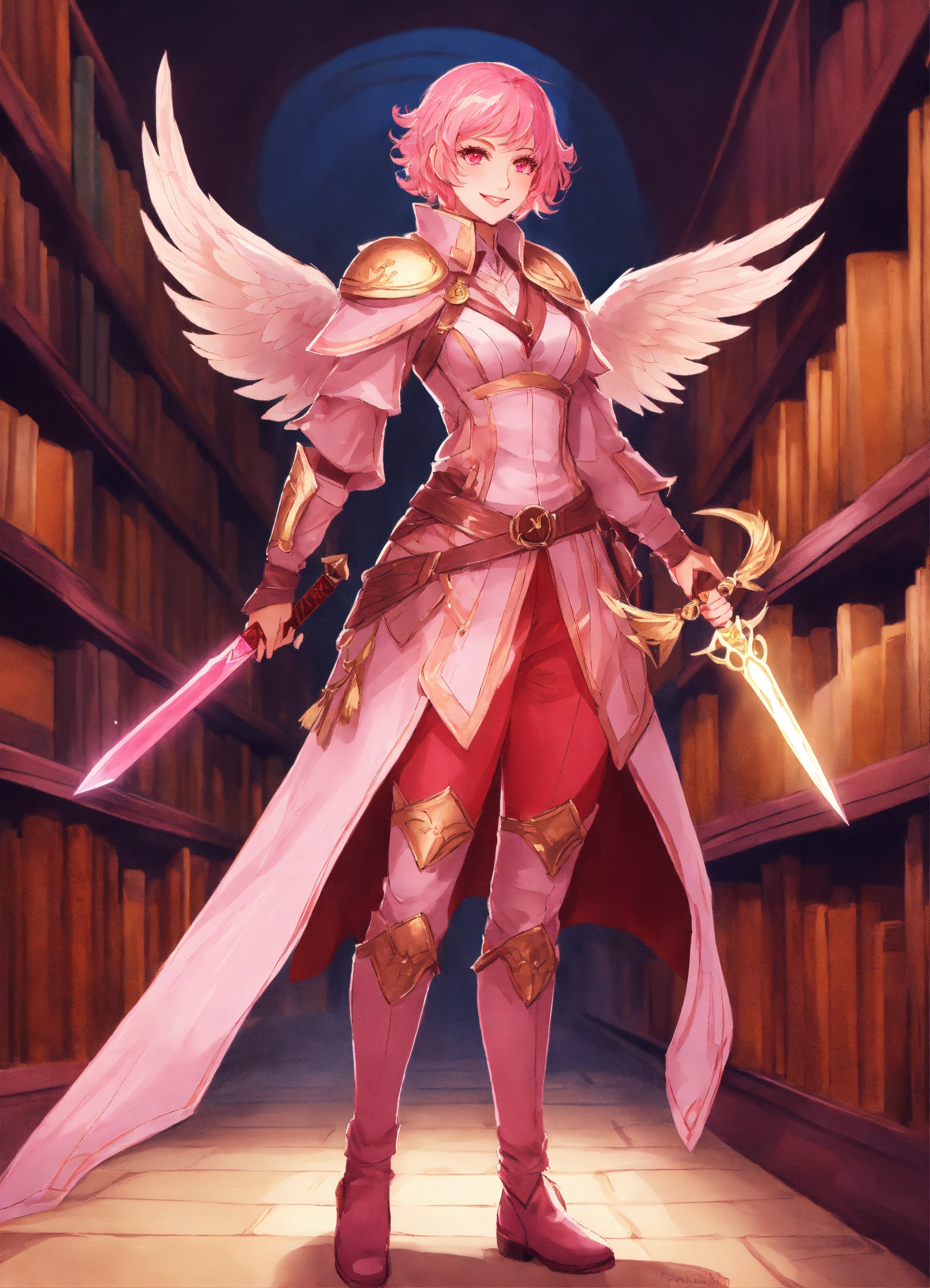 Lexica - Half angel (asimar) female, pathfinder art style. 30 years old ...