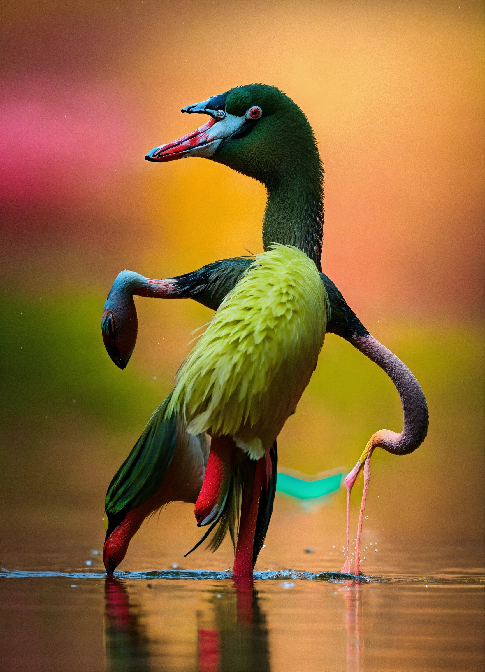 Lexica - Dancing flamingo