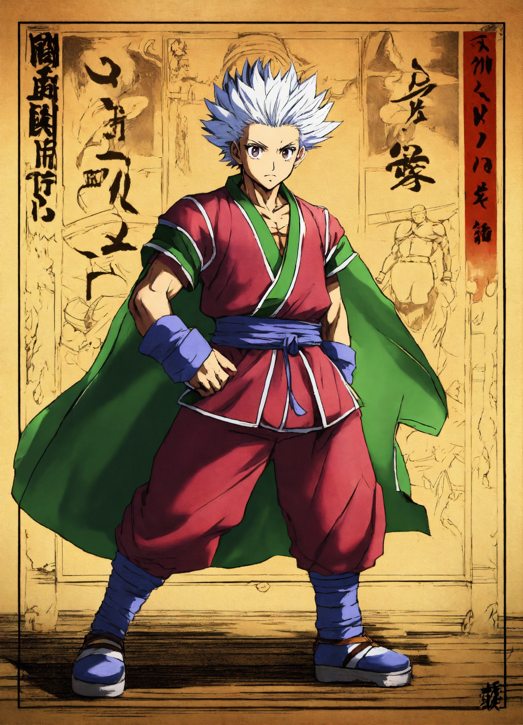 Lexica - Old manga style fighter in hunter x Hunter style
