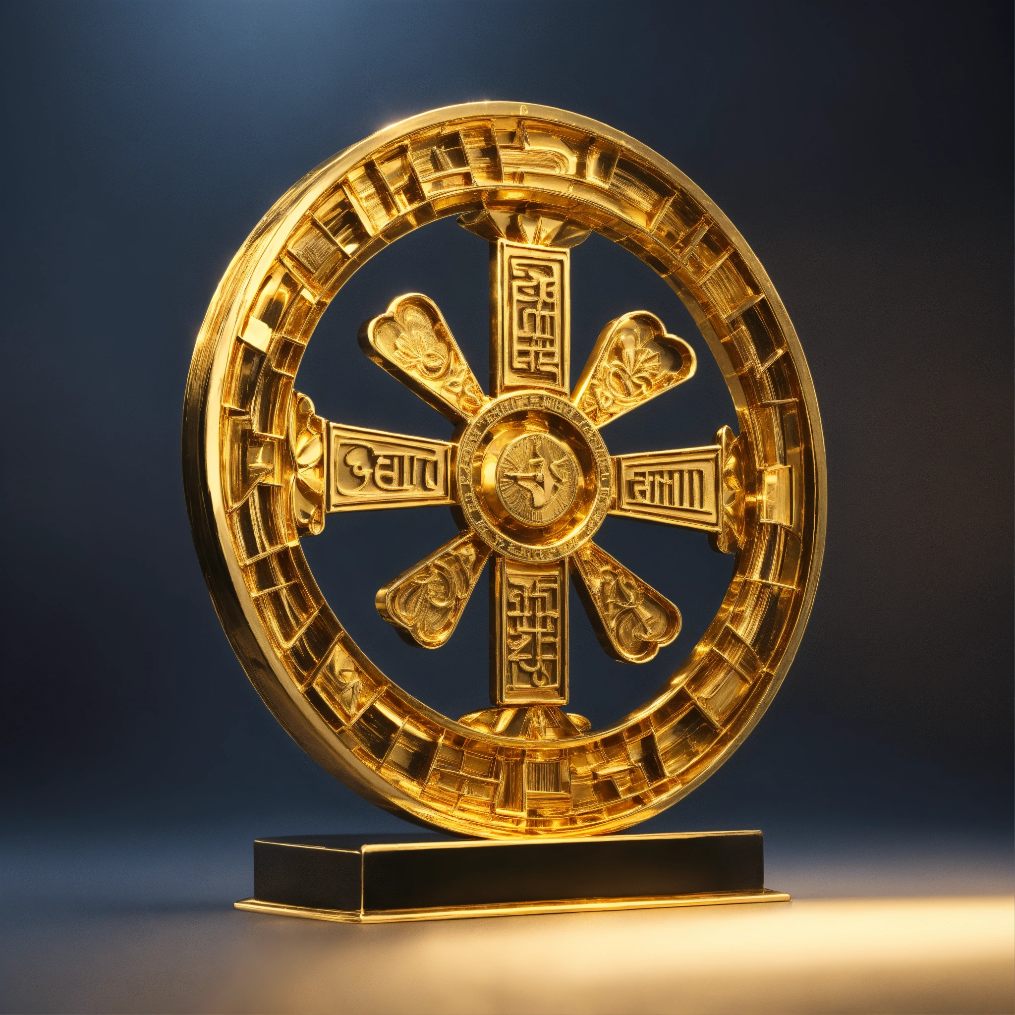 Lexica - Symbol of the Gemini sign in gold color, in a three ...