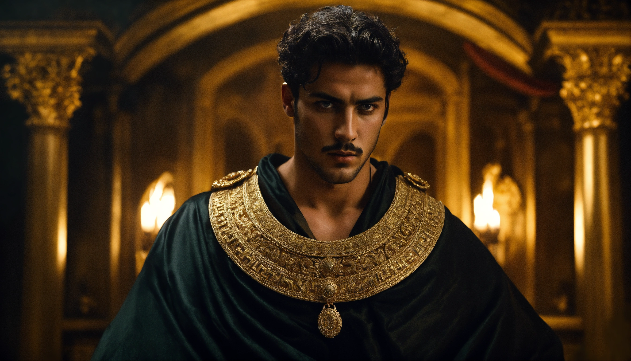 Lexica - Dark, mysterious and dramatic portrait of a young handsome ...