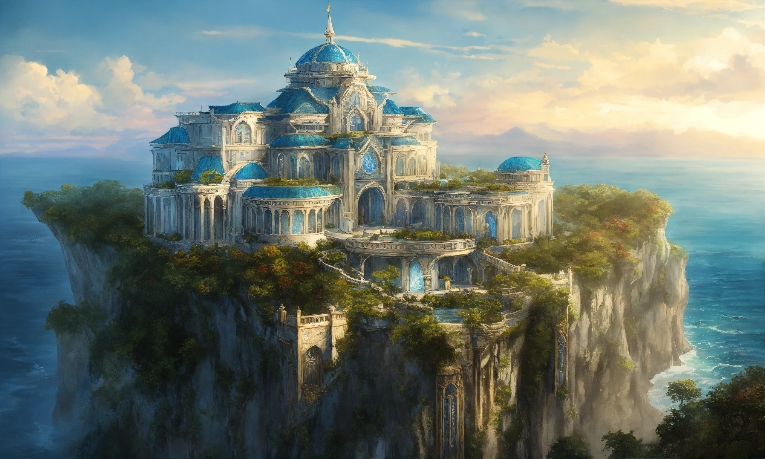 Lexica - Drawing of the full image of an elegant white high elf sci fi ...