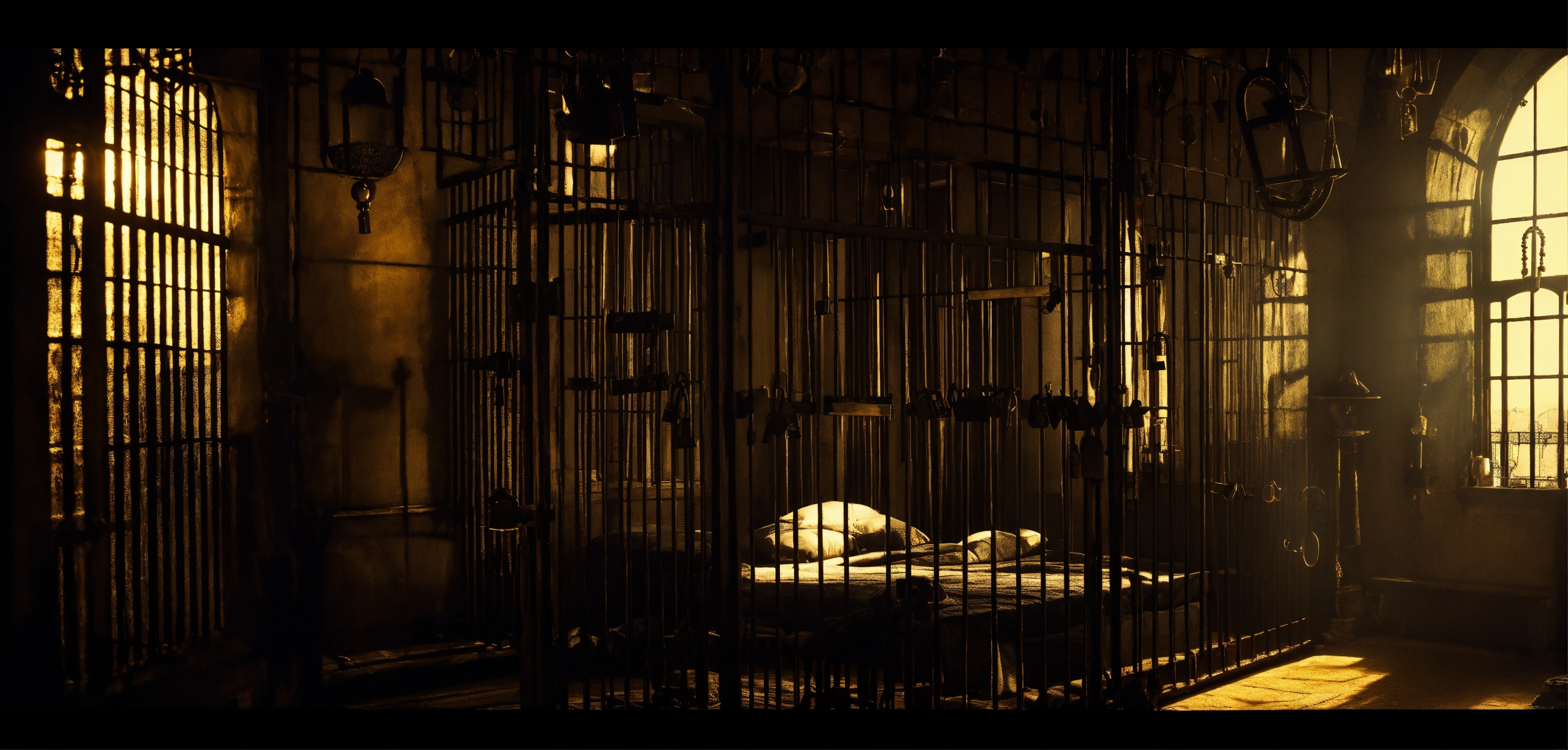 Lexica - Dark goth bedroom, bows, pillows, plush, over the top, prison ...