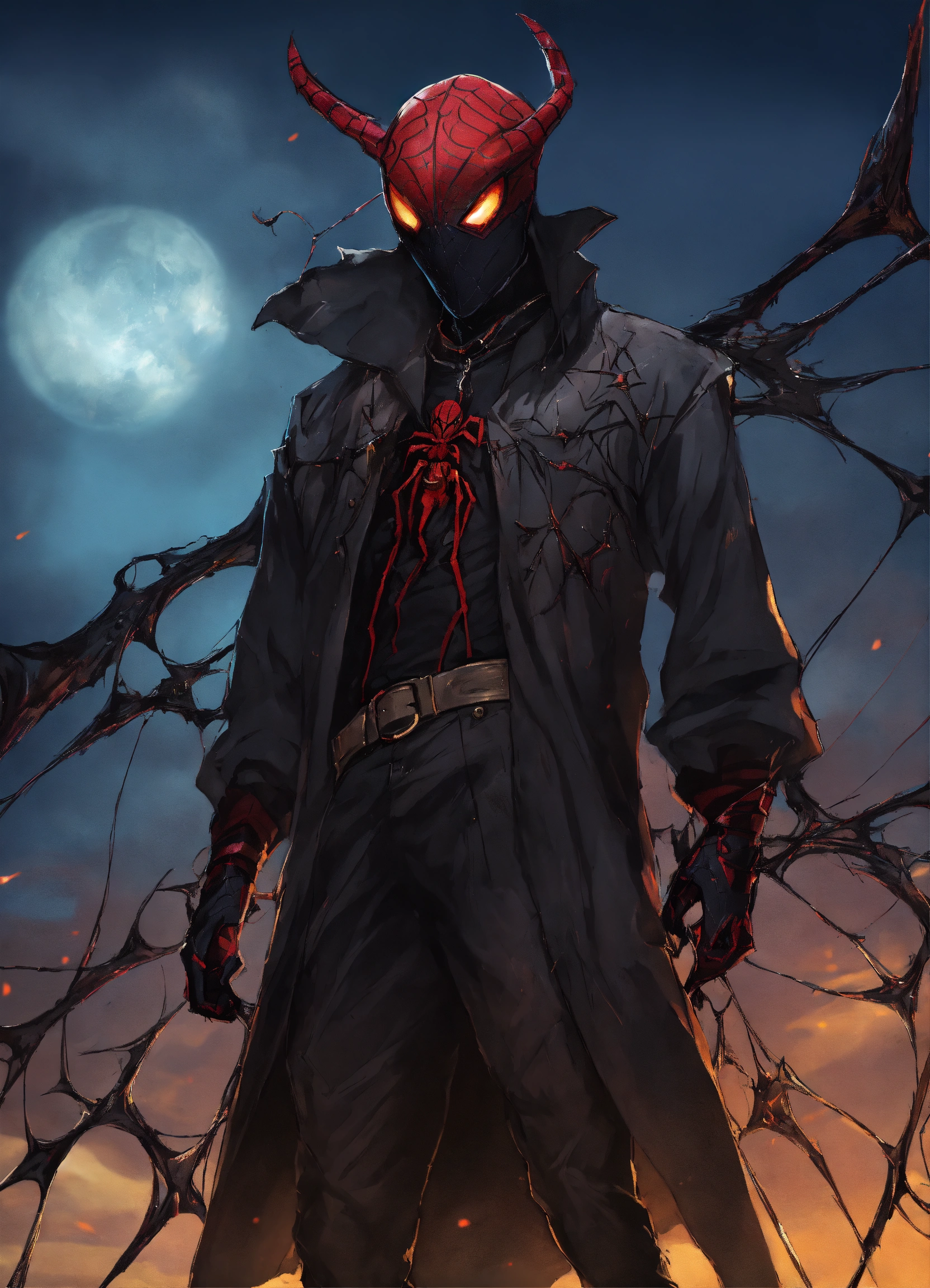 Lexica - Fantasy Drider, half man, half spider, scary, anime