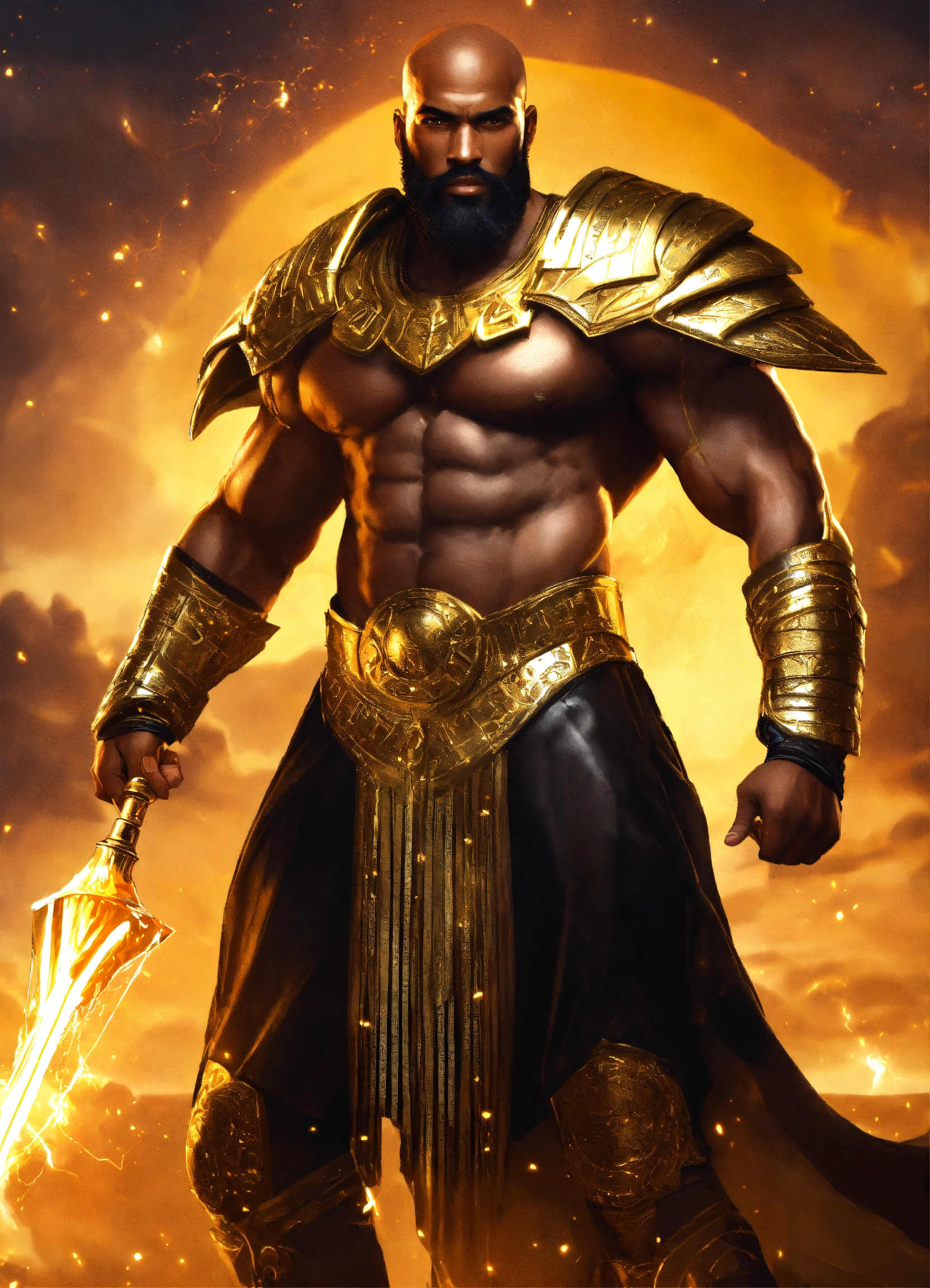 Lexica - Full body, Nubian Lightning God, Handsome, huge, muscular ...