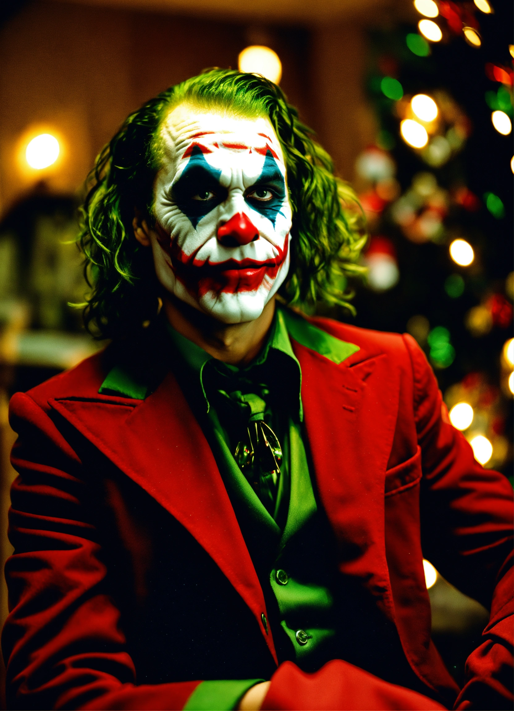 Lexica - The Joker, Christmas, christmas tree, 2000s movie, photography