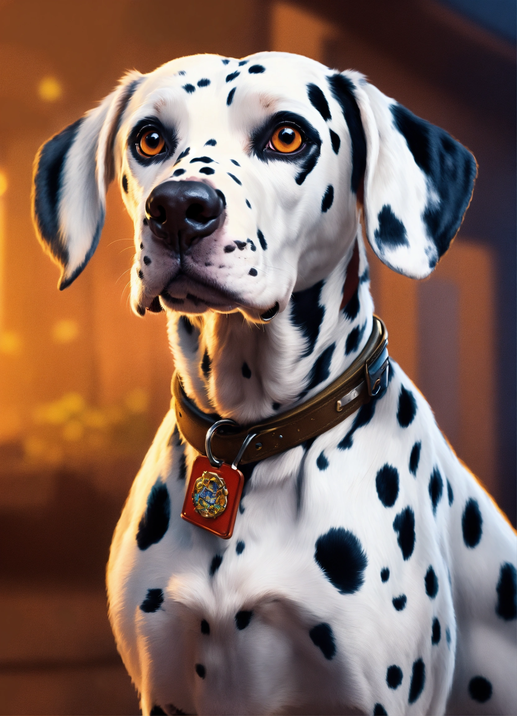 Lexica - Highly realistic side view of a walking dalmatian,Pixar style ...
