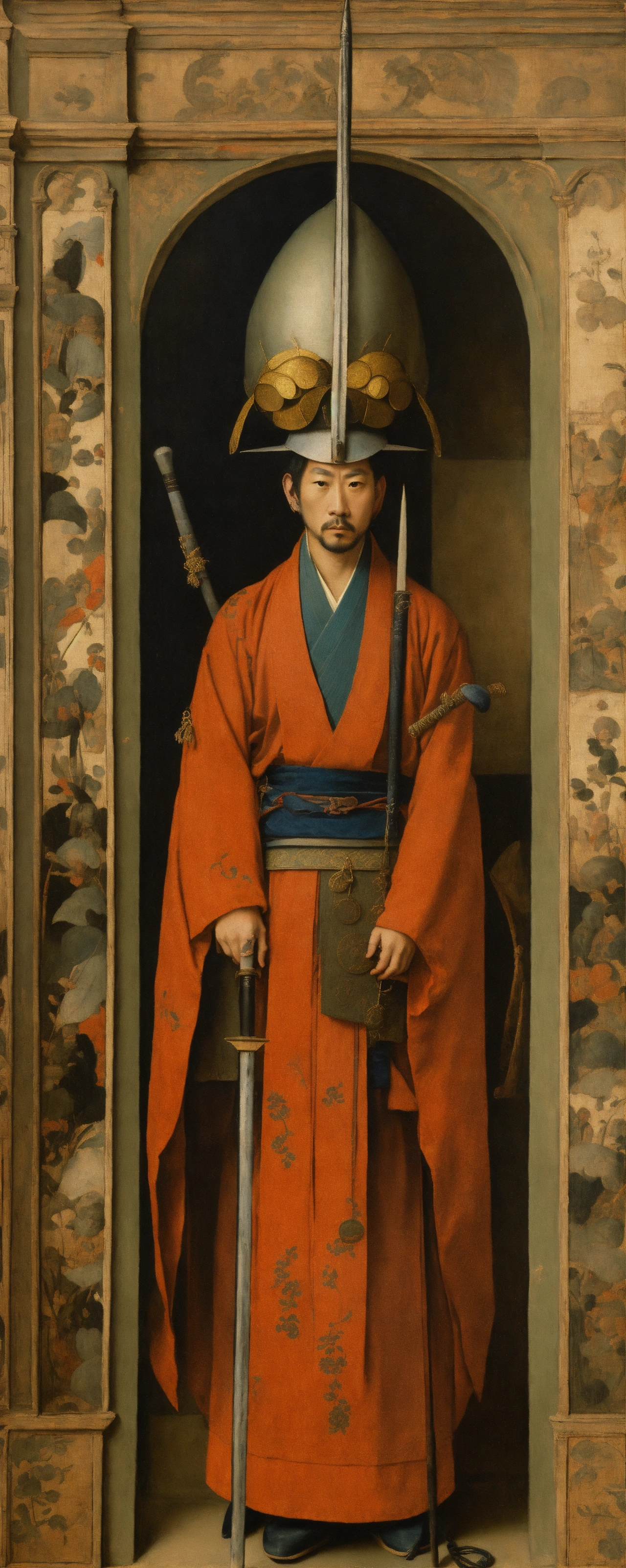 Lexica - "A bizarre portrait of a stoic samurai with mesmerizing huge ...