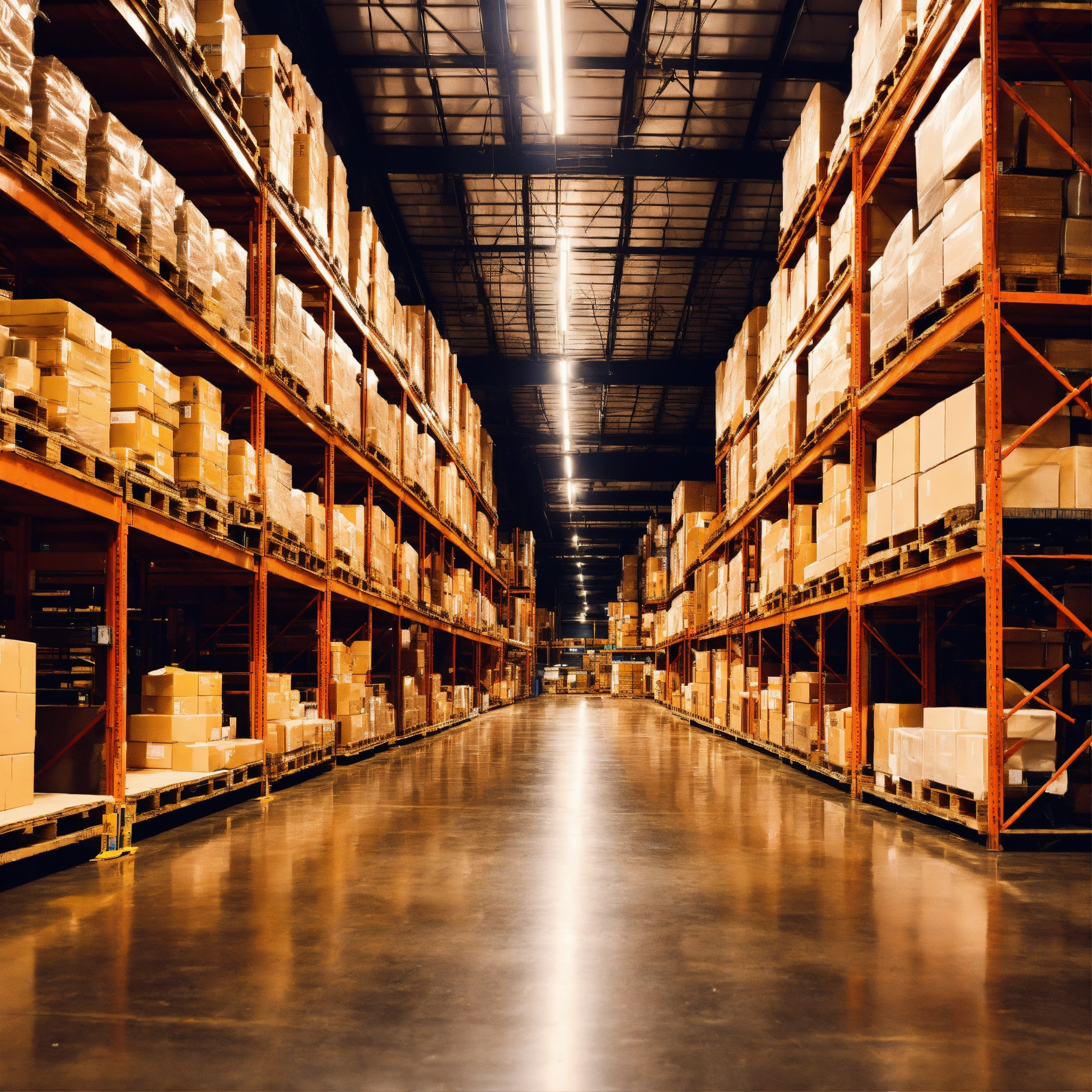 Lexica - A photo of a warehouse with a variety of industrial equipment ...