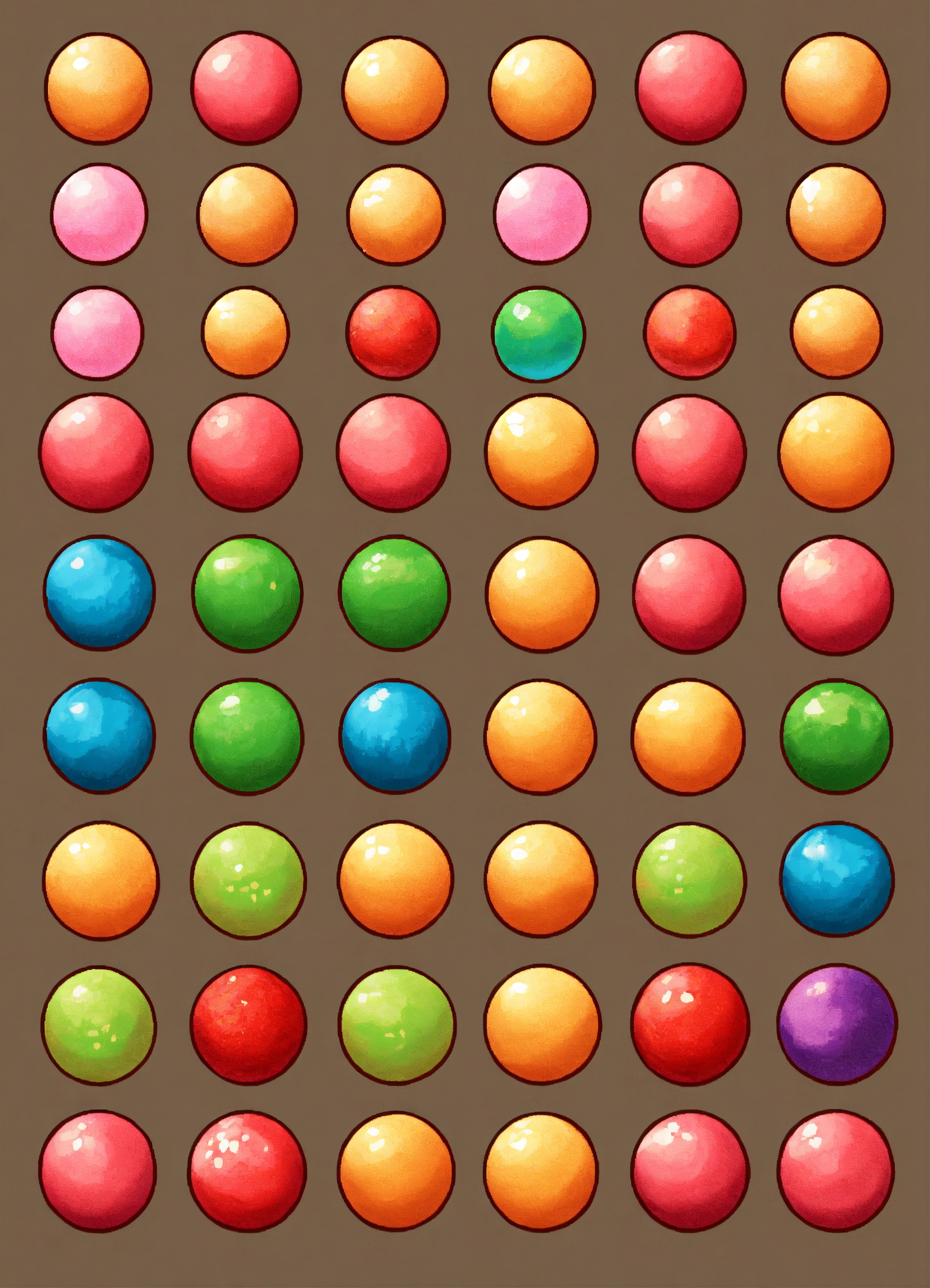 Lexica - Simple pixel sprite concept sheets of gumdrops.