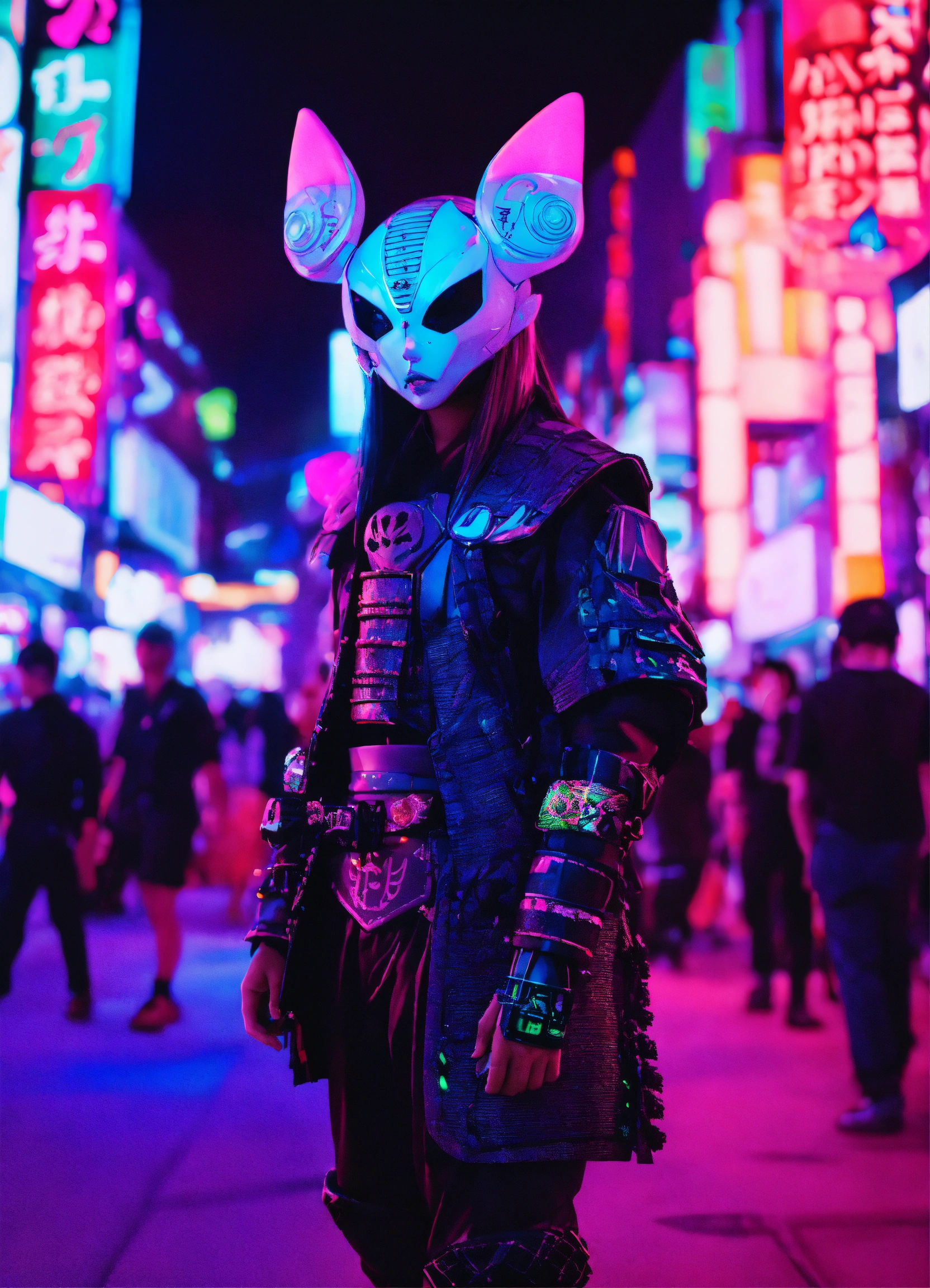 Lexica - Photorealistic 3D portrait Samurai Alien in Goth Kawaii ...