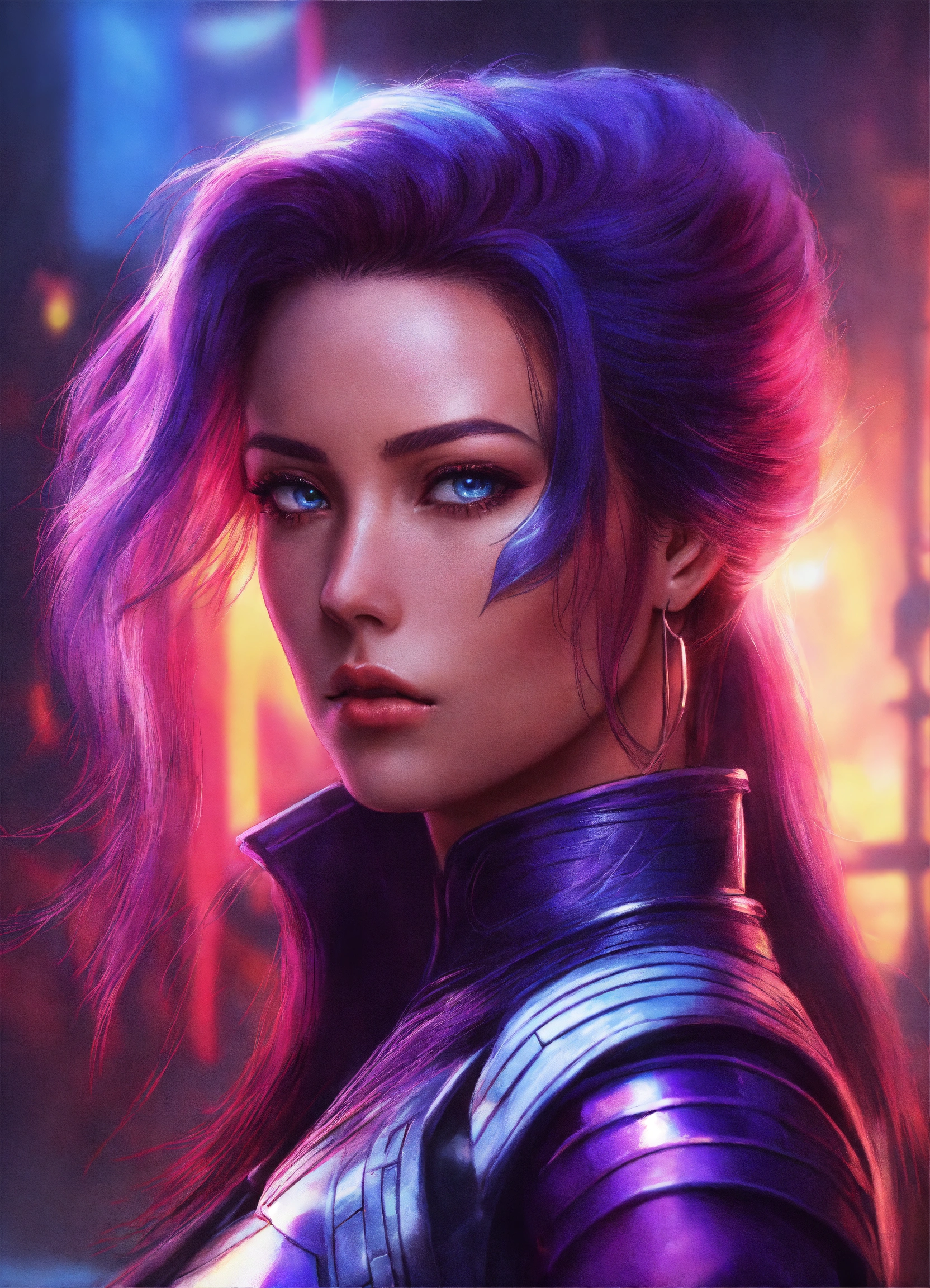 Lexica - "80s Psylocke", big 80s hair, psionic, psychic, light, glowing ...