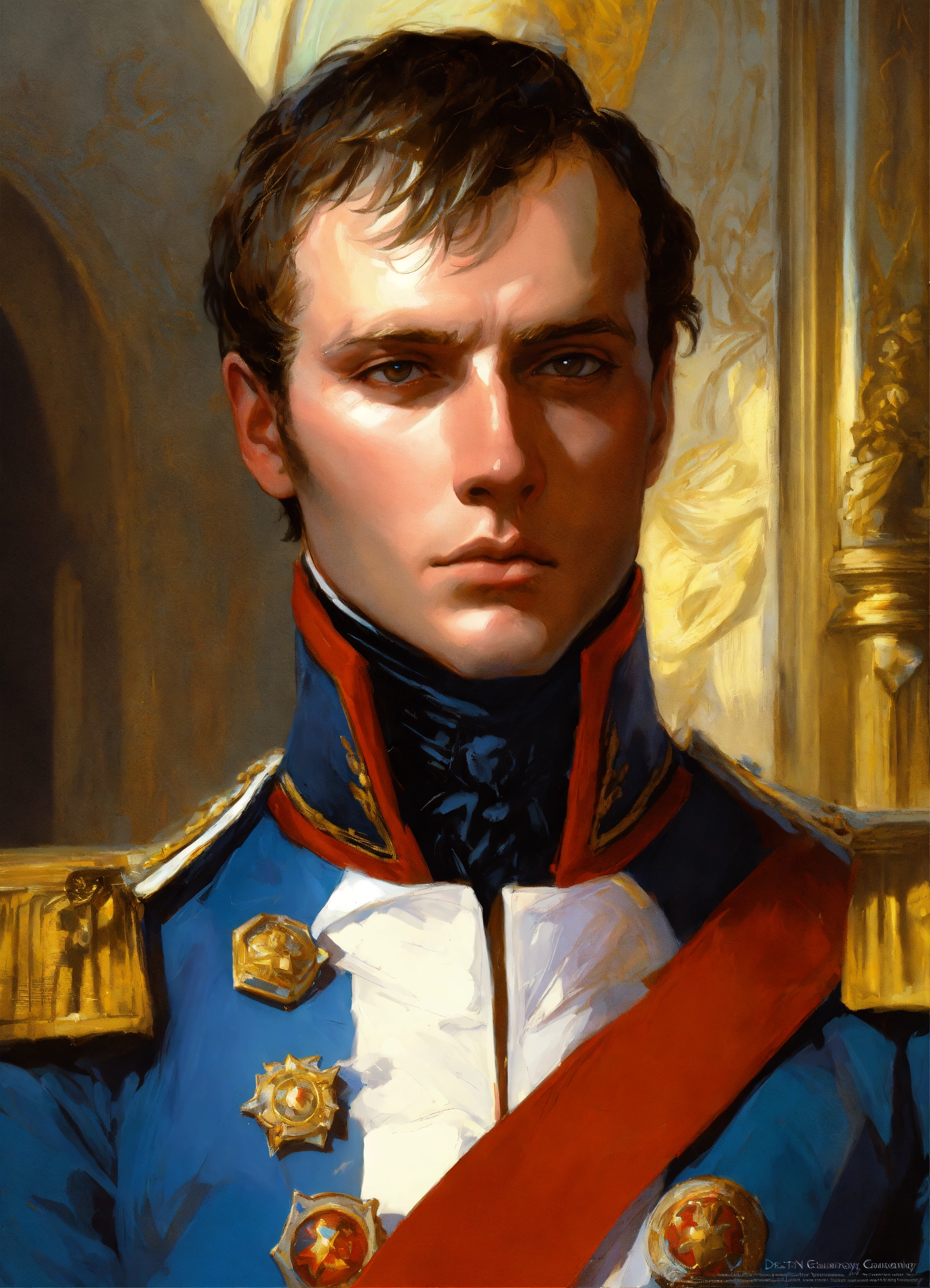 Lexica - Napoleon Bonaparte as a fantasy D&D character, portrait art by ...