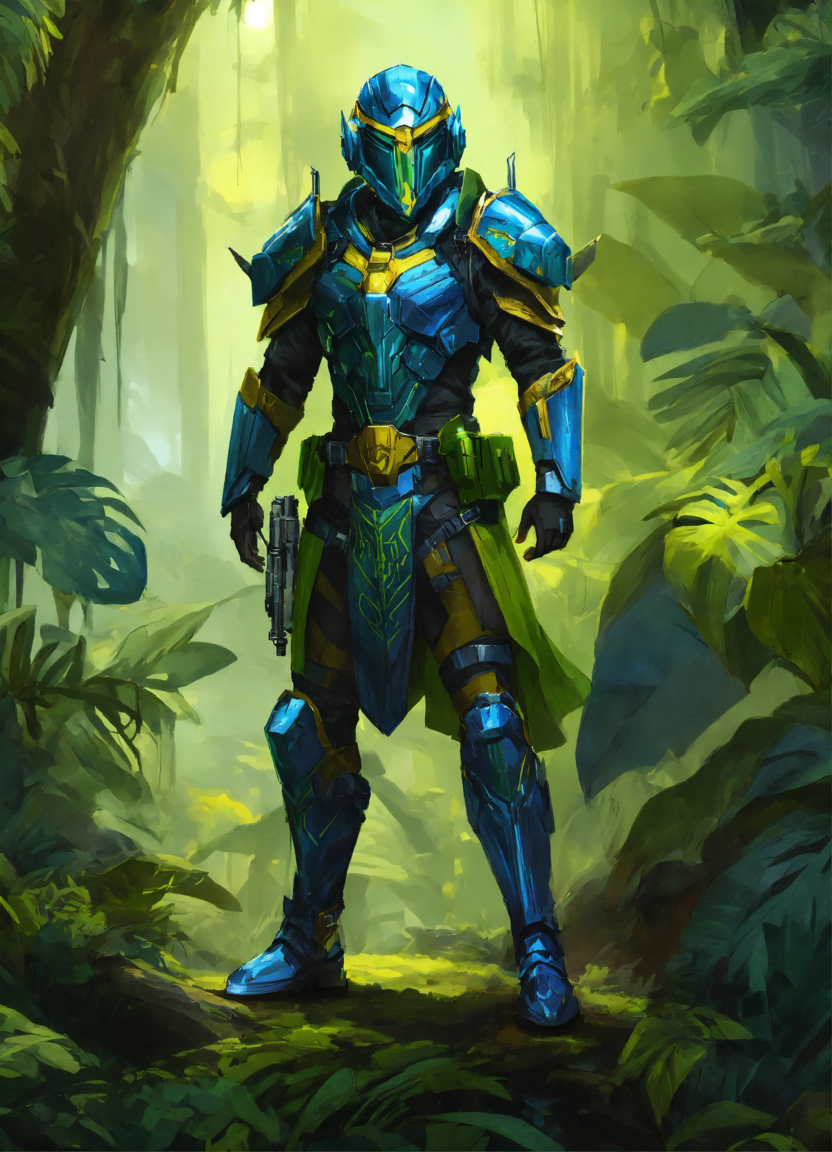 Lexica - Epic drawing of a full body of a high elf sci fi soldier ...