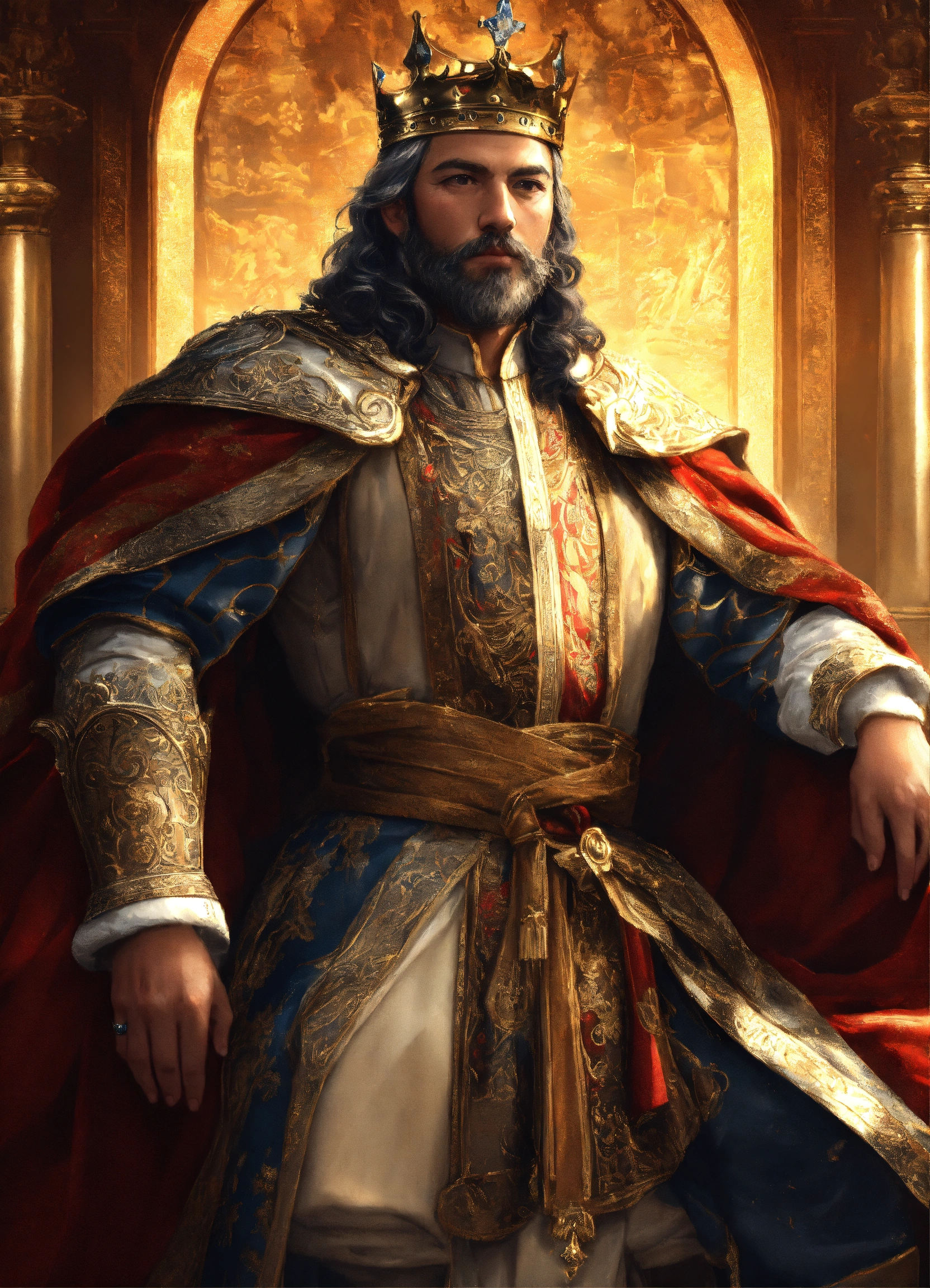 Lexica - King, old times,realistic,4k,detailed, kingdom, clear faces ...