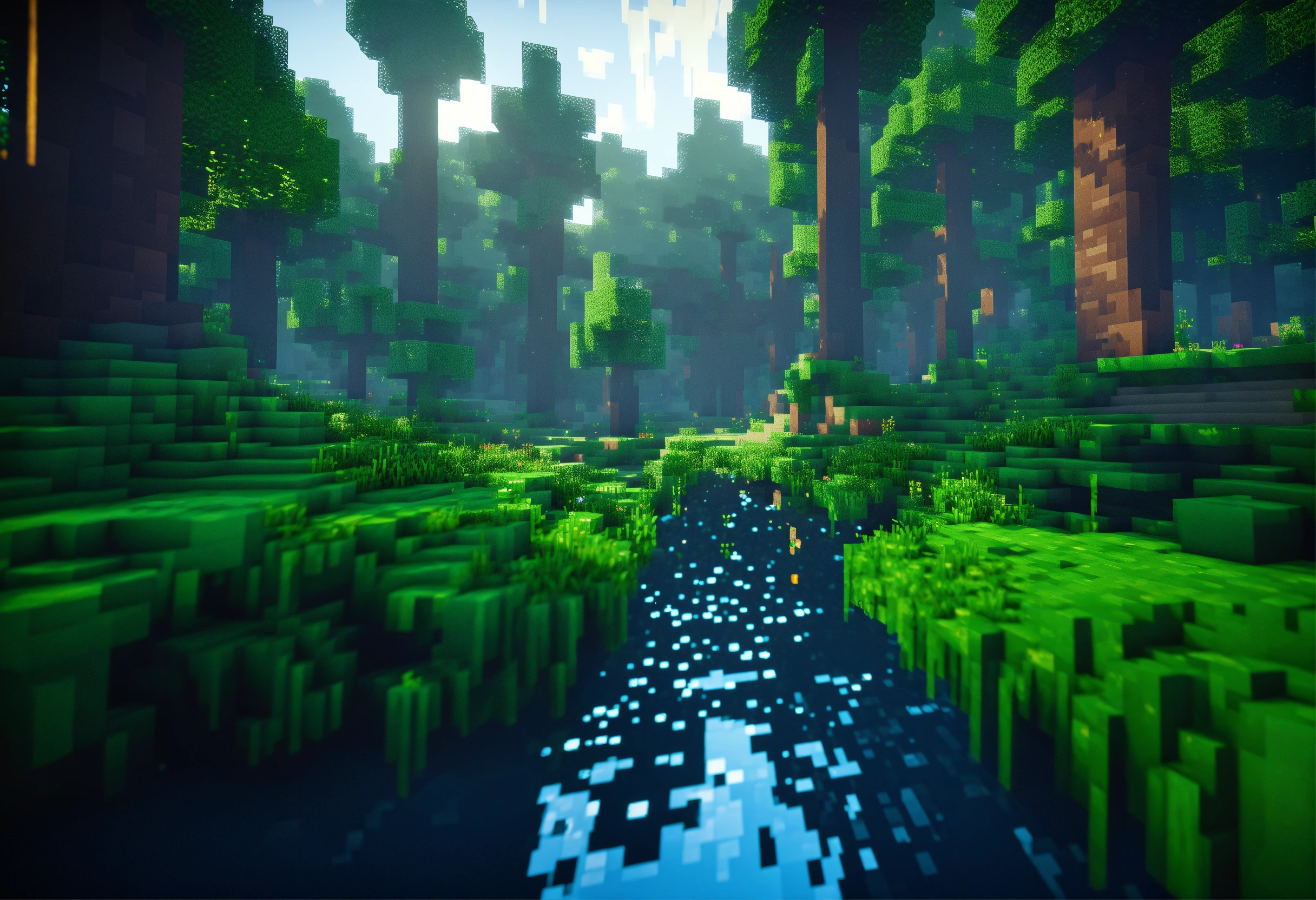 Lexica - Mystical forest in minecraft, particles, rain