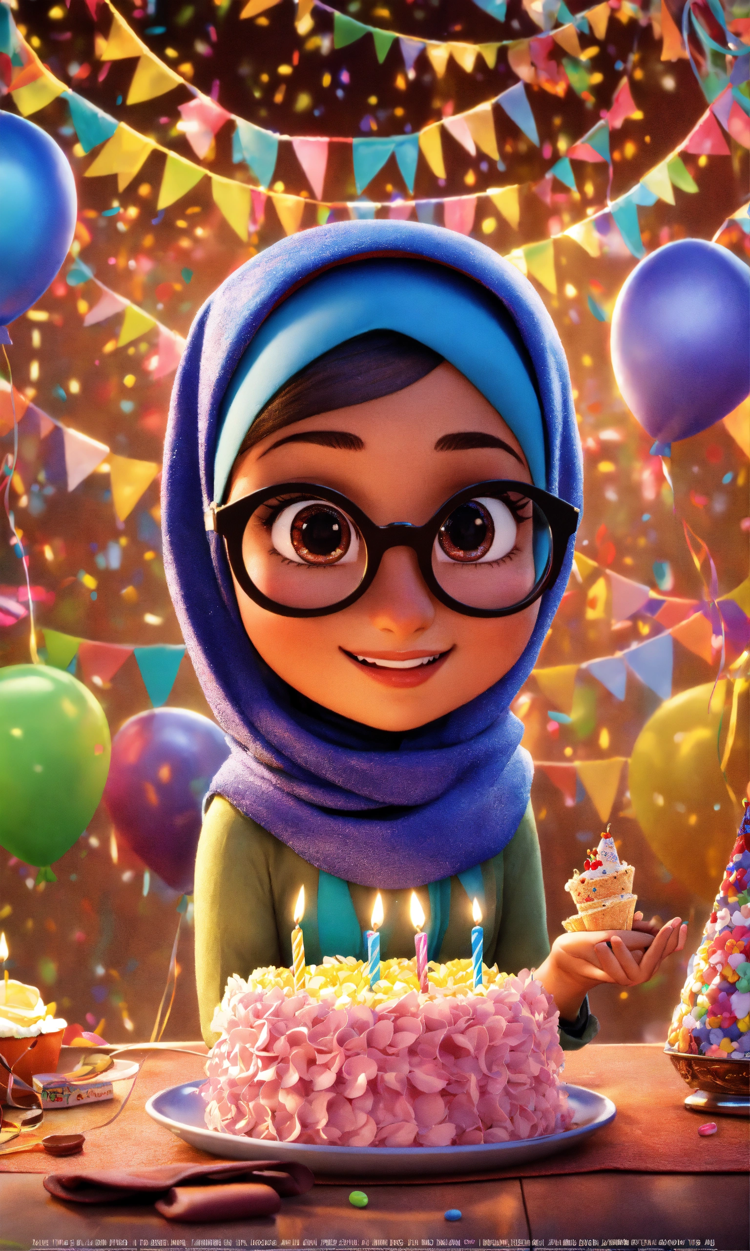 Lexica - Disney pixar film poster, movie tittle fara, happy young woman ...
