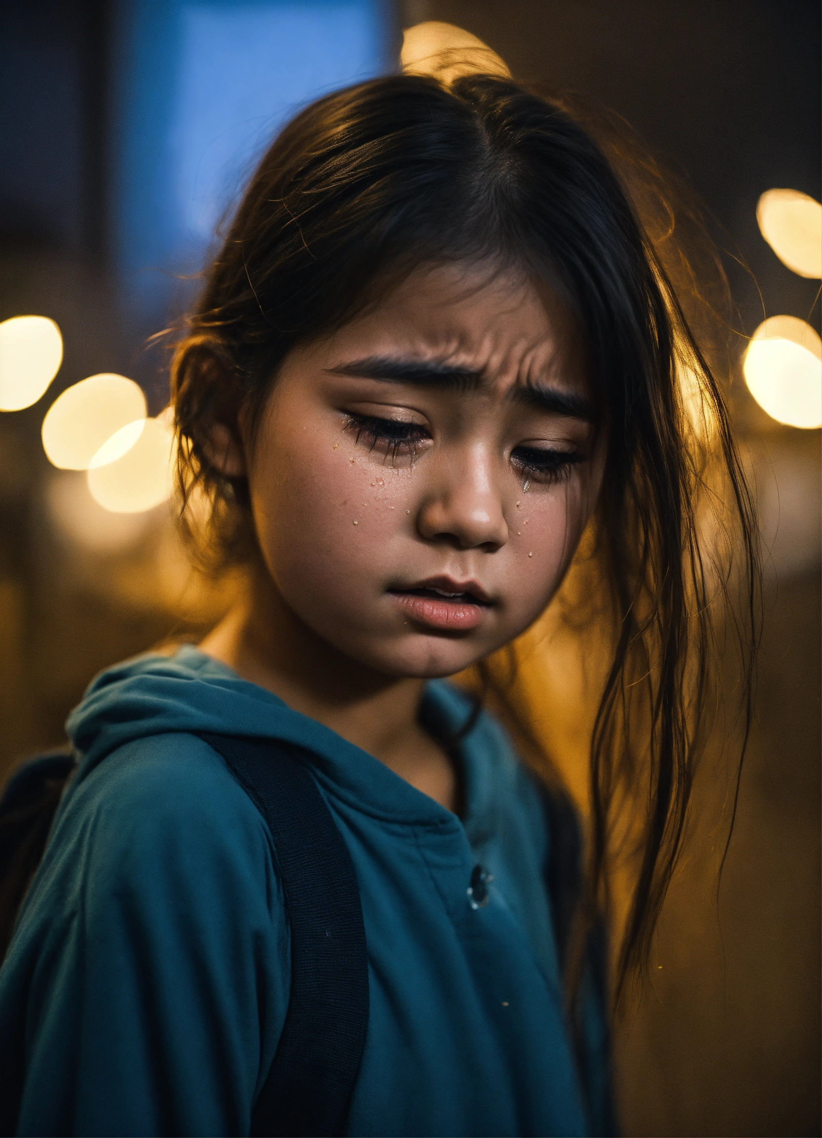 Lexica - A girl is crying because the state is unfair to her.