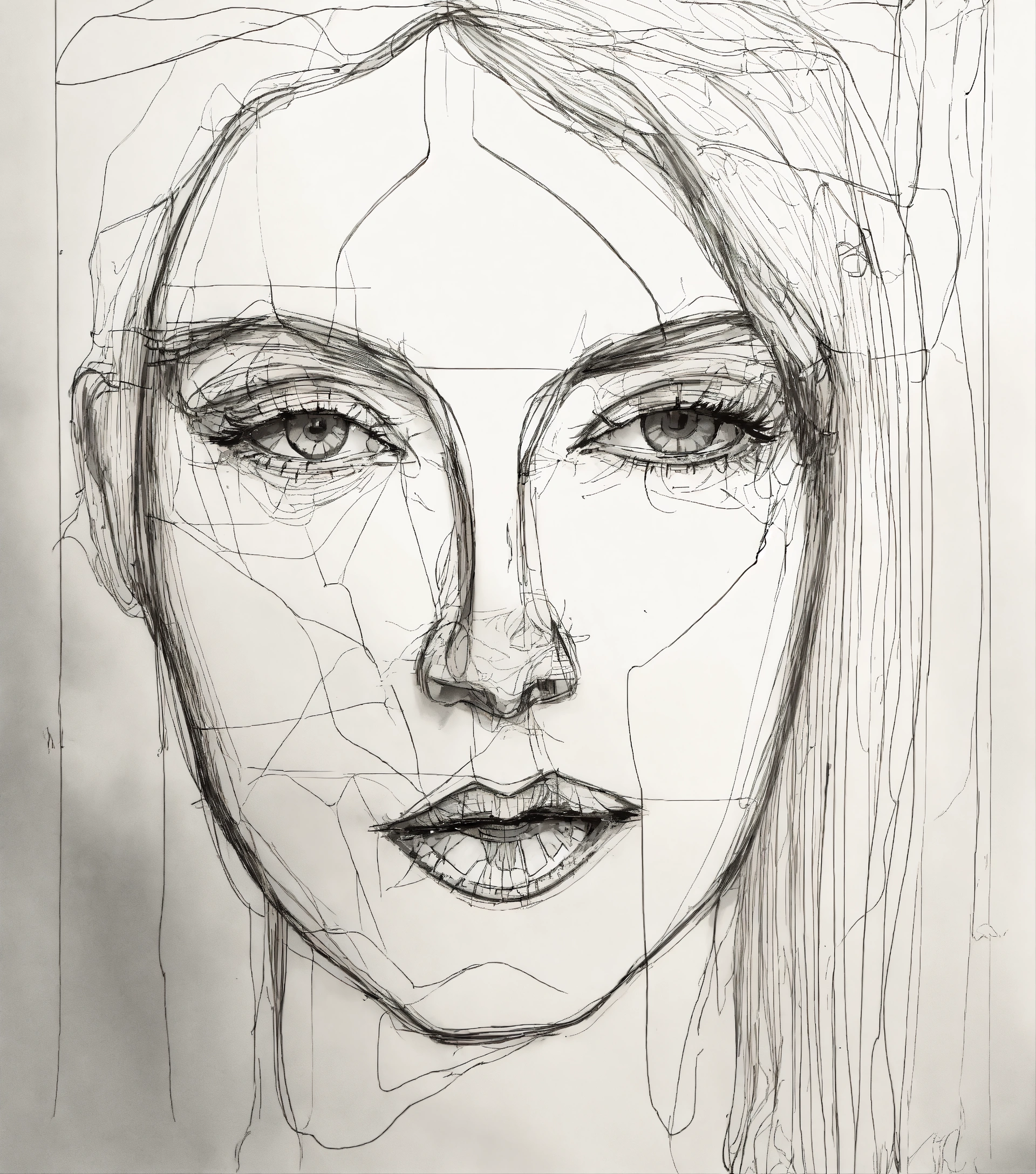 Lexica - One line drawing of a face