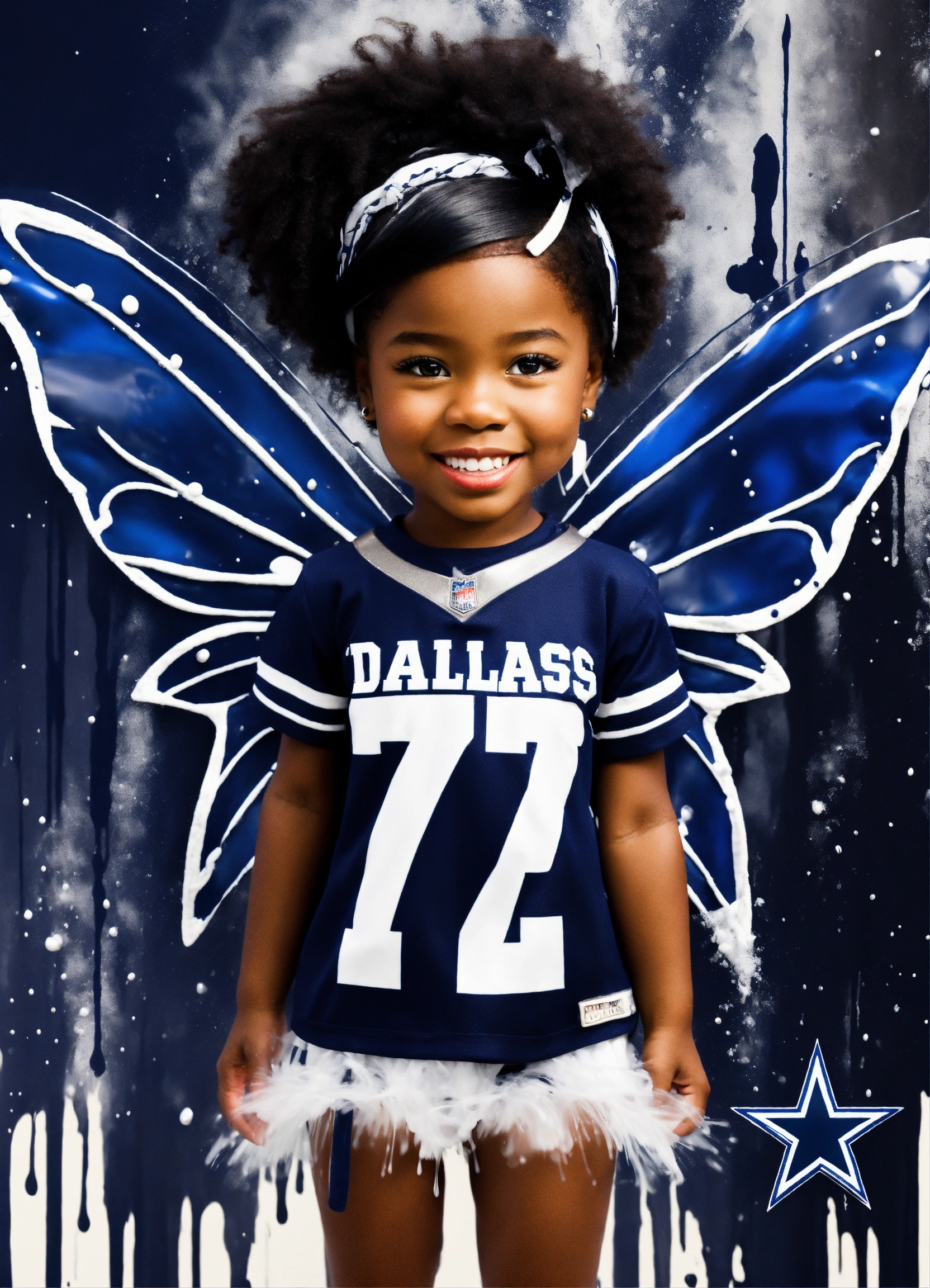 Lexica - Create an African American tinkerbell with a Dallas Cowboys ...