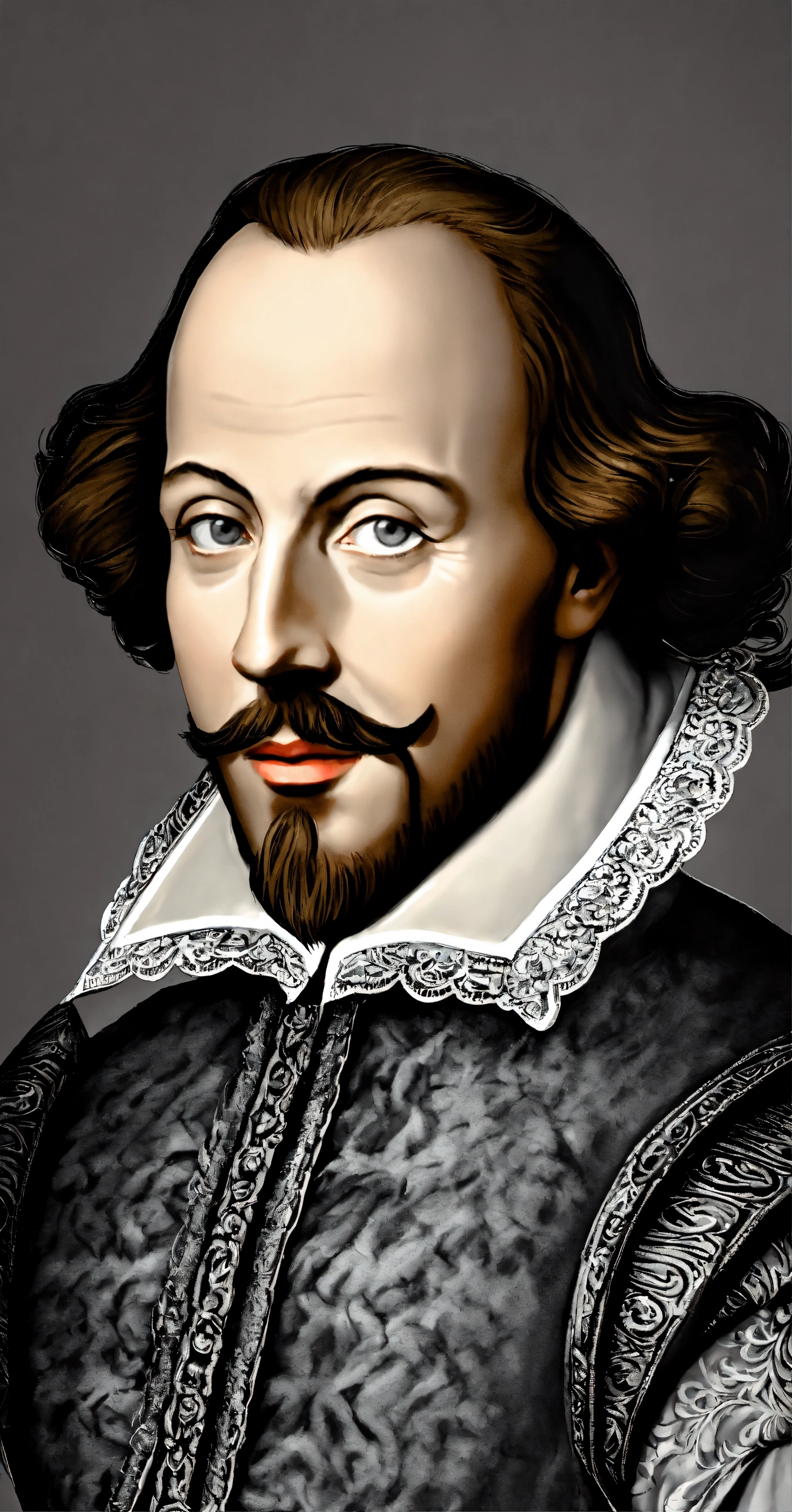 Lexica - Greyscale Portrait of william Shakespeare in photo realistic style