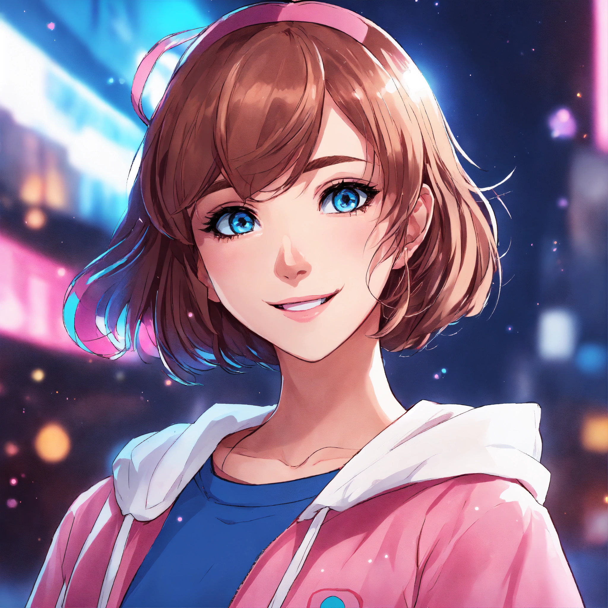 Lexica - Youtube icon, comic book anime style, bright lighting, pink ...