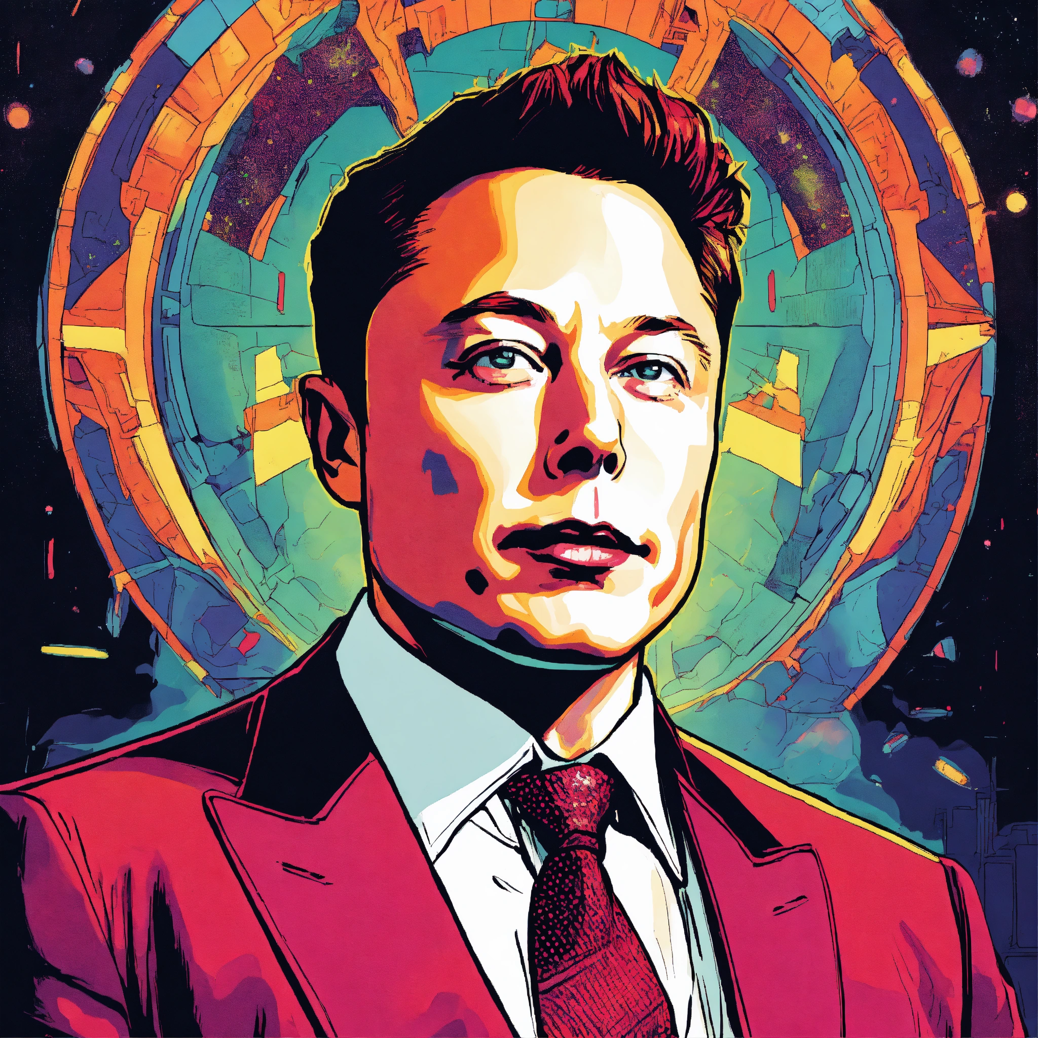 Lexica - Elon Musk, Retro comic style artwork, comic book cover ...