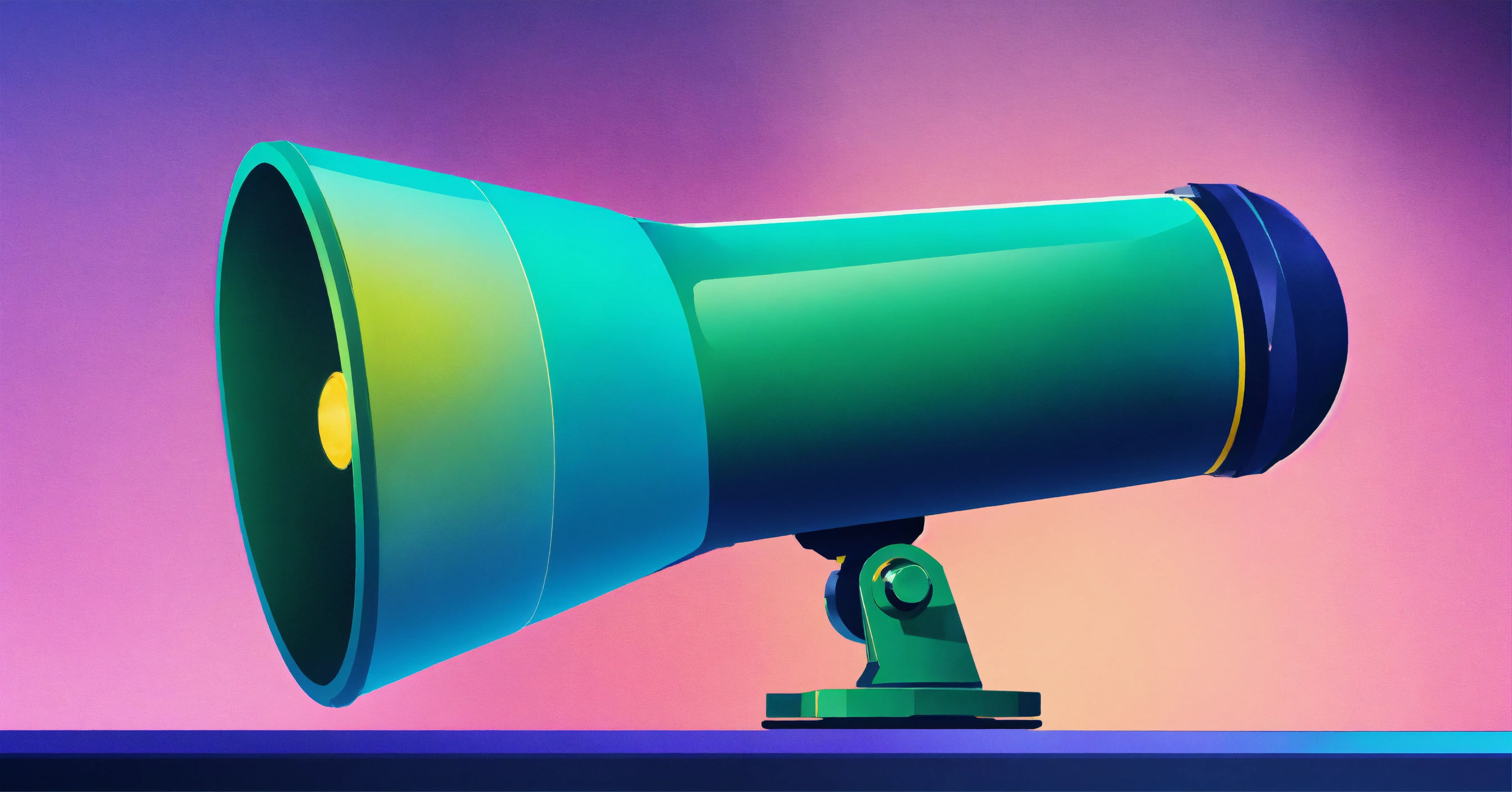 Lexica - Megaphone. simple flat gradient illustration. jade