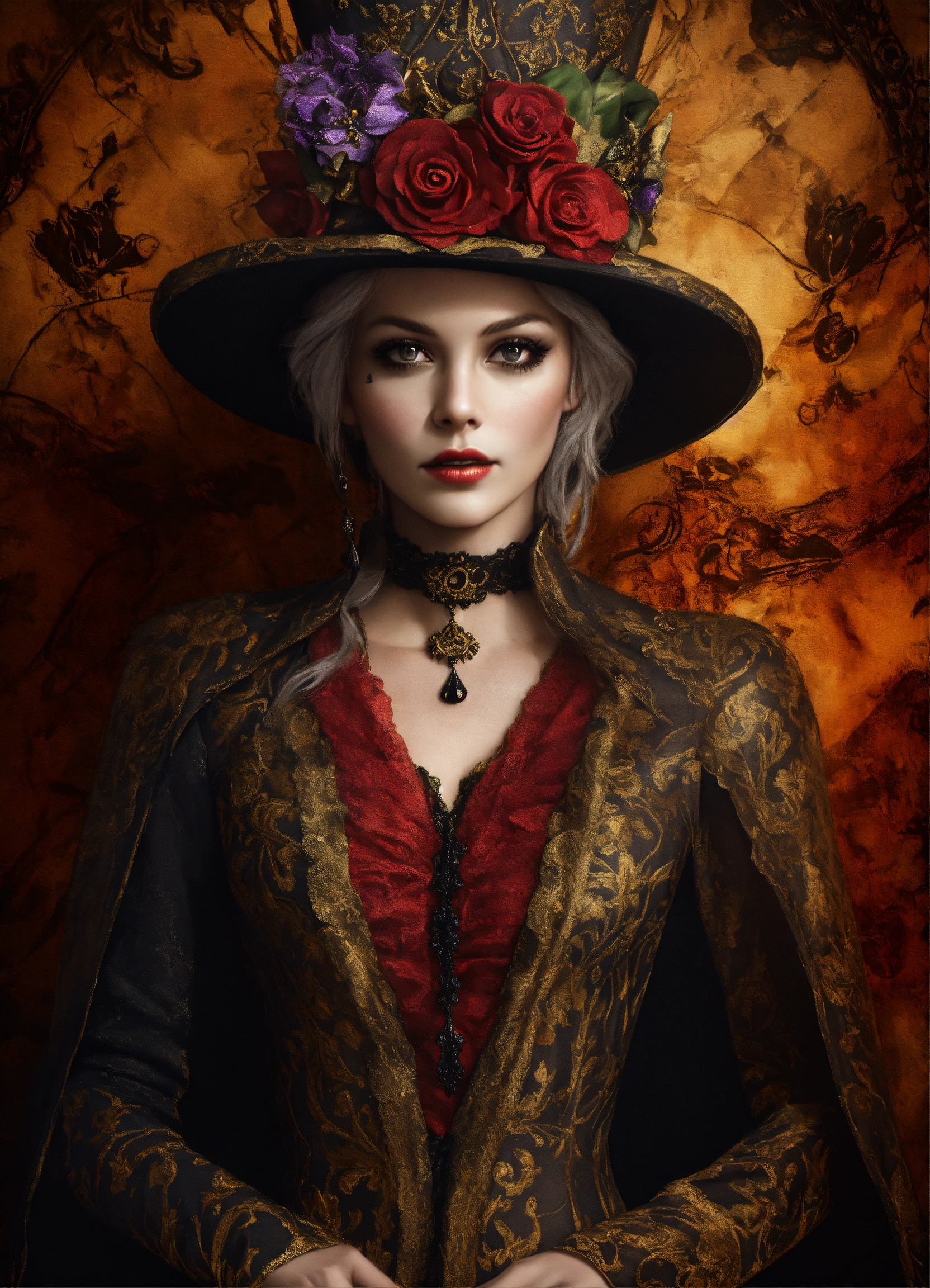 Lexica - Beautiful Spooky 25 year old queen of Halloween in an elegant ...