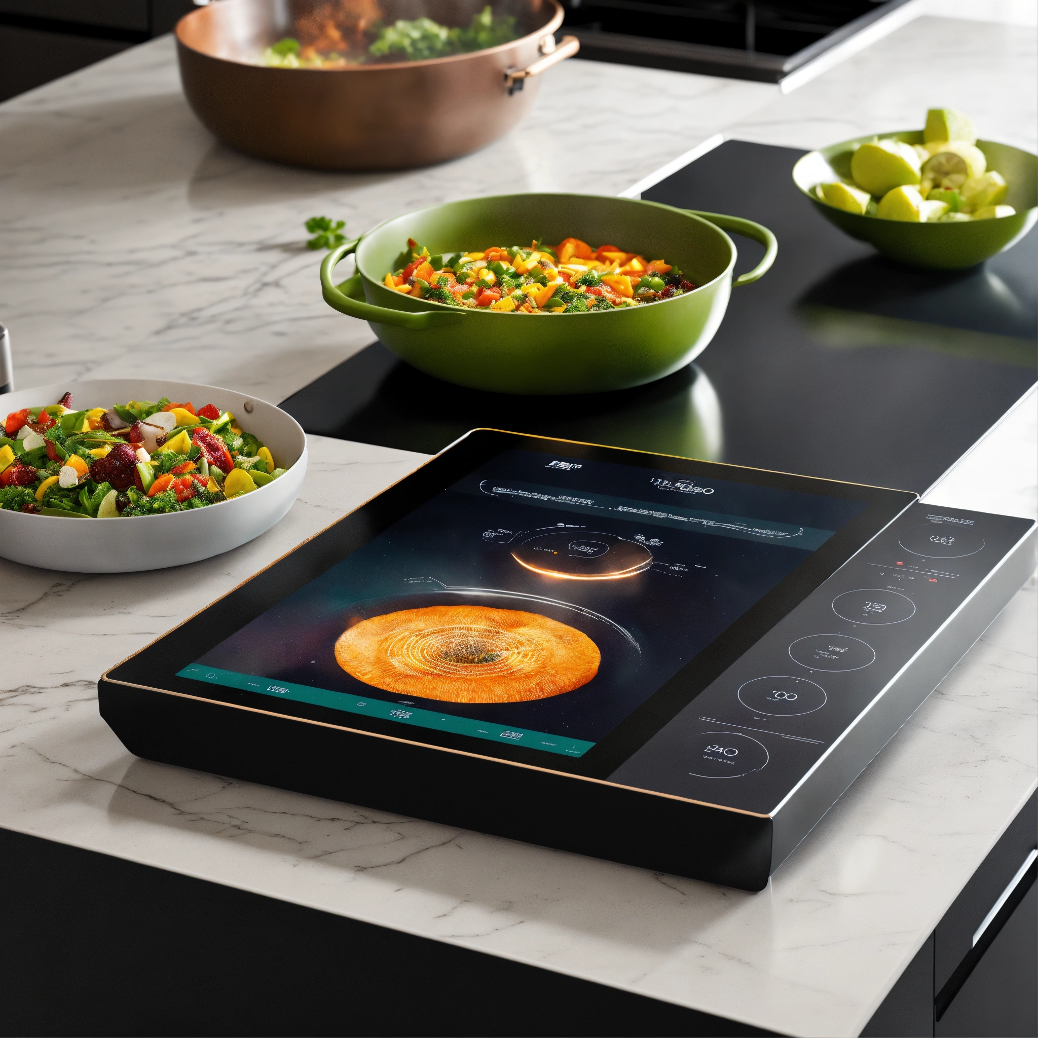 Lexica - Tablet set within a kitchen island's countertop, intuitive UI ...