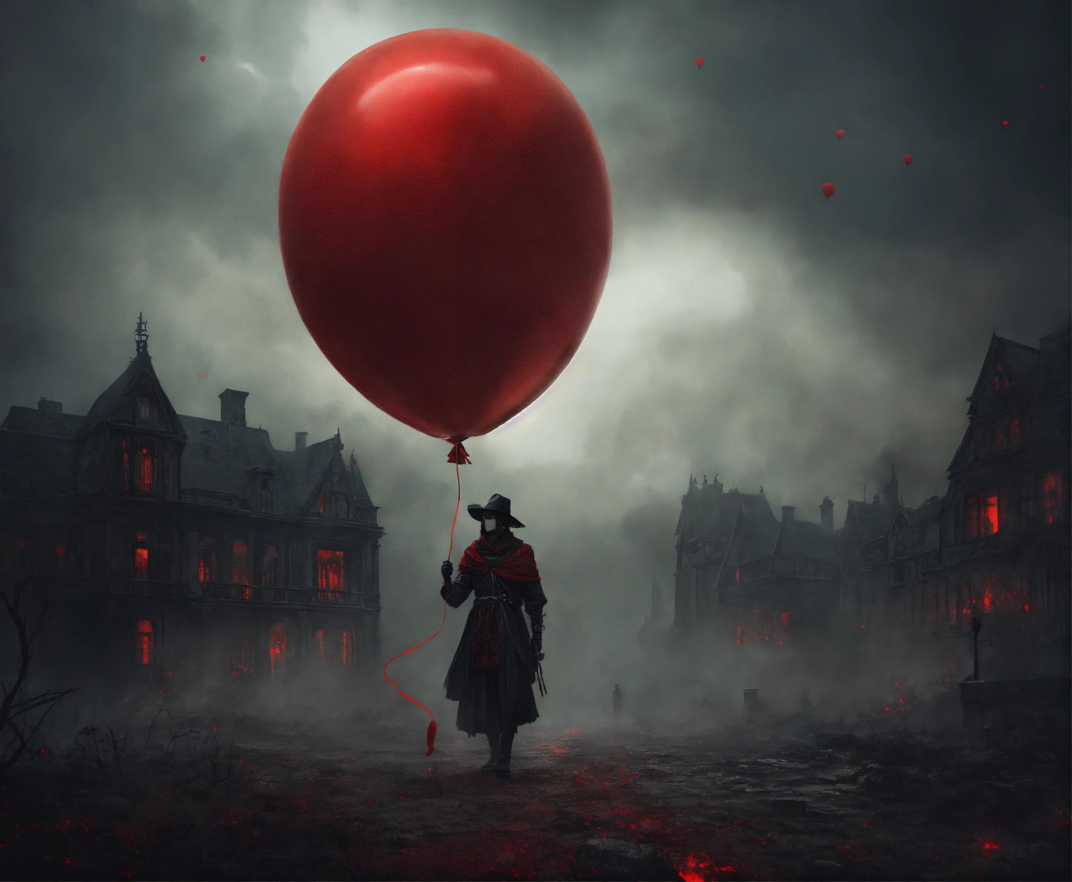 Lexica - Dark aesthetic, An ominous spectral being, holding a red ...