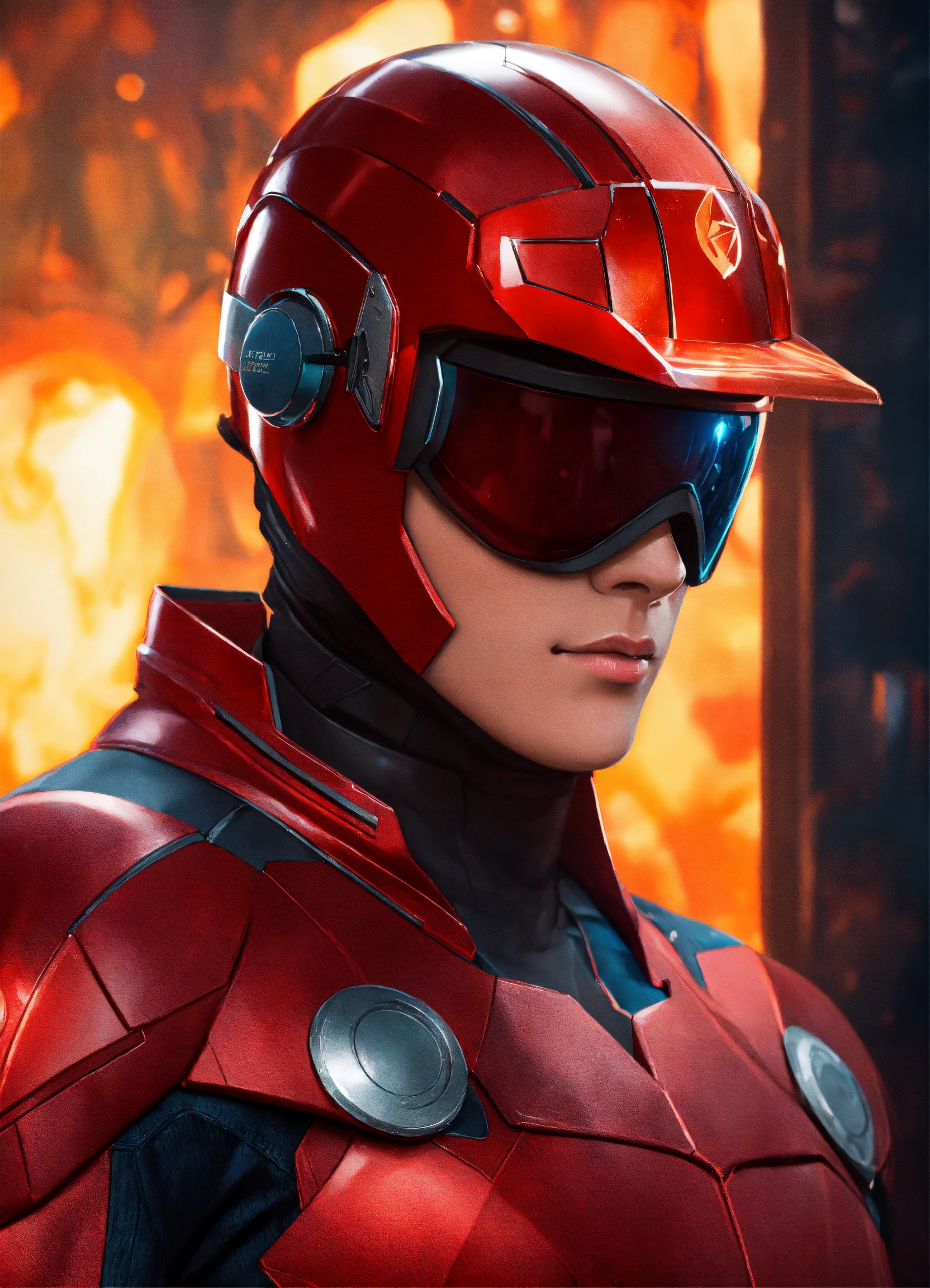 Lexica - Jesse Plemons as cylops with ruby red quartz visor from the Xmen, cinematic lighting ...