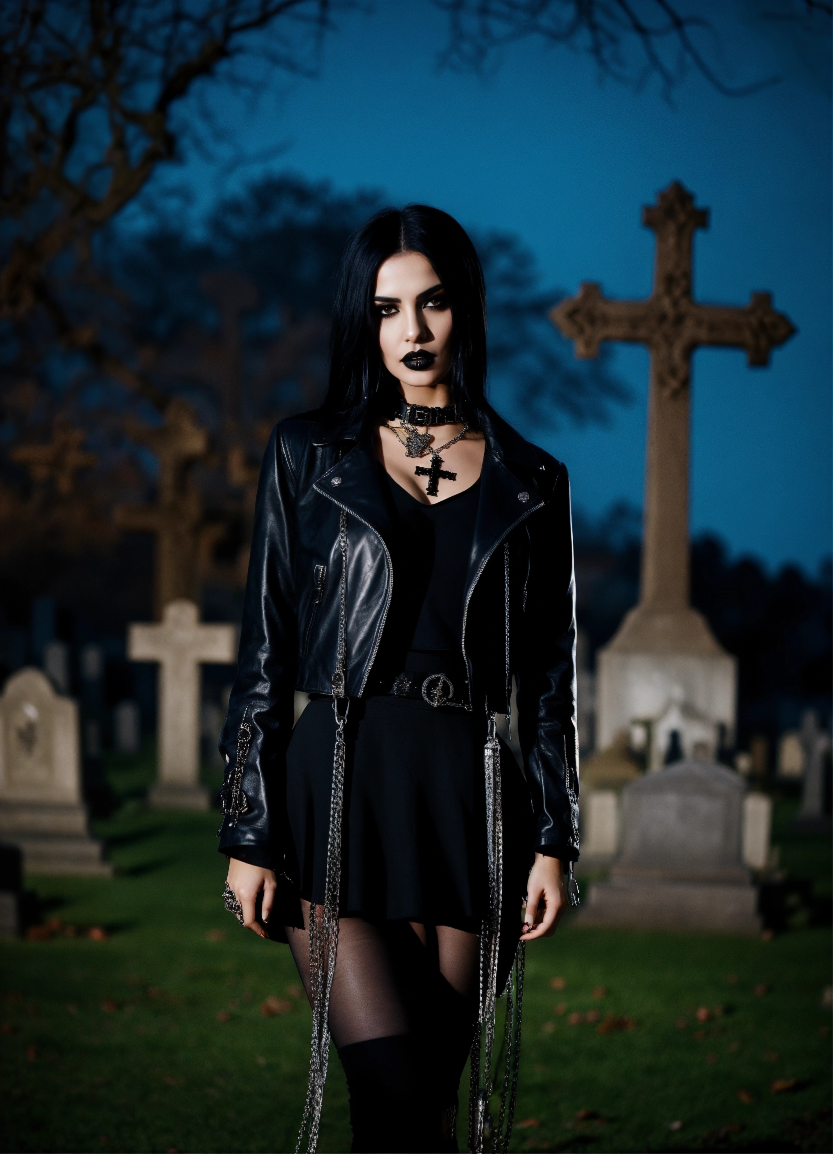 Lexica - Stunning arab seductress woman fashion goth model, strict pose ...