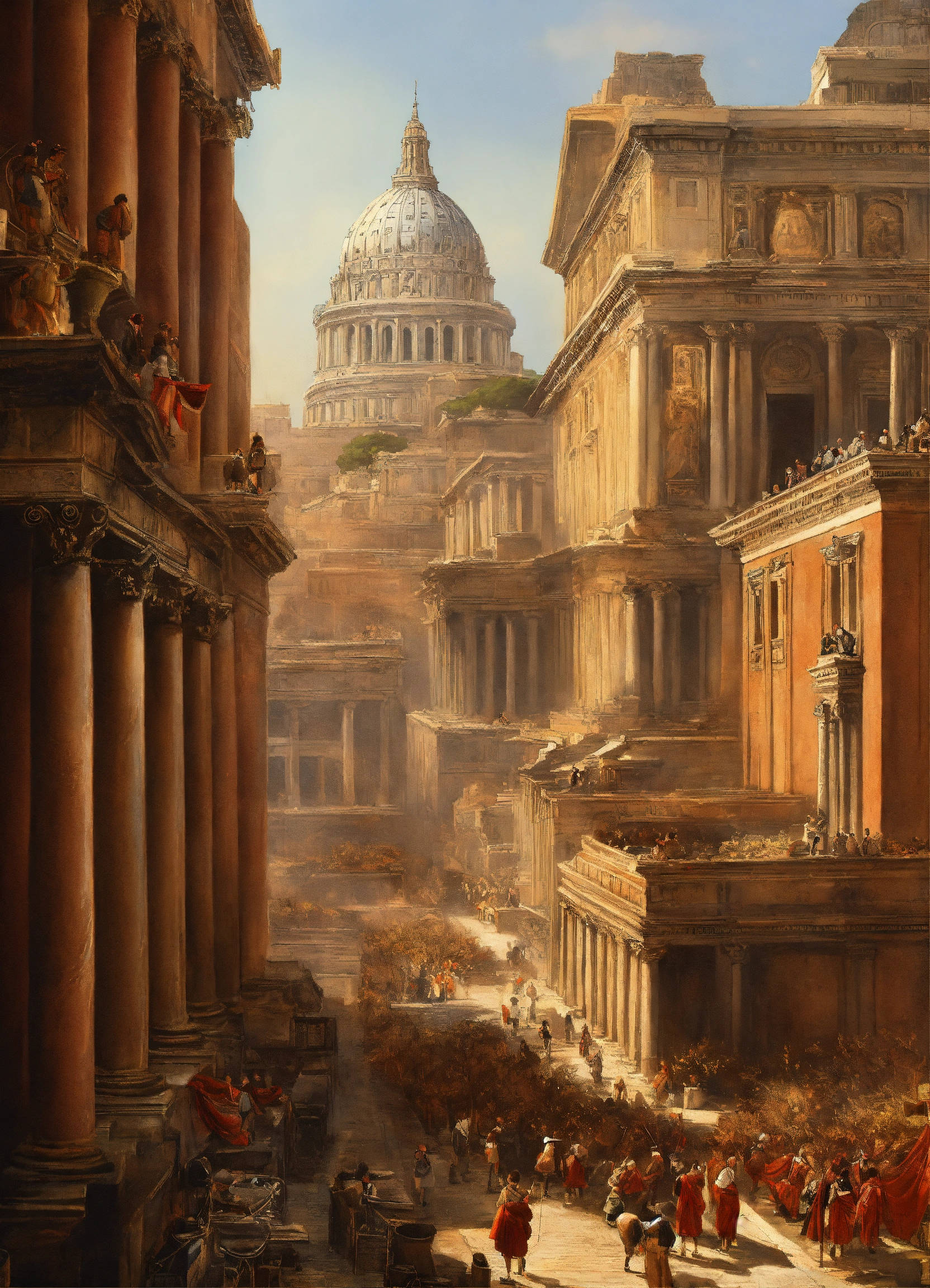 Lexica - New York City as Ancient Rome modern technologically advanced ...