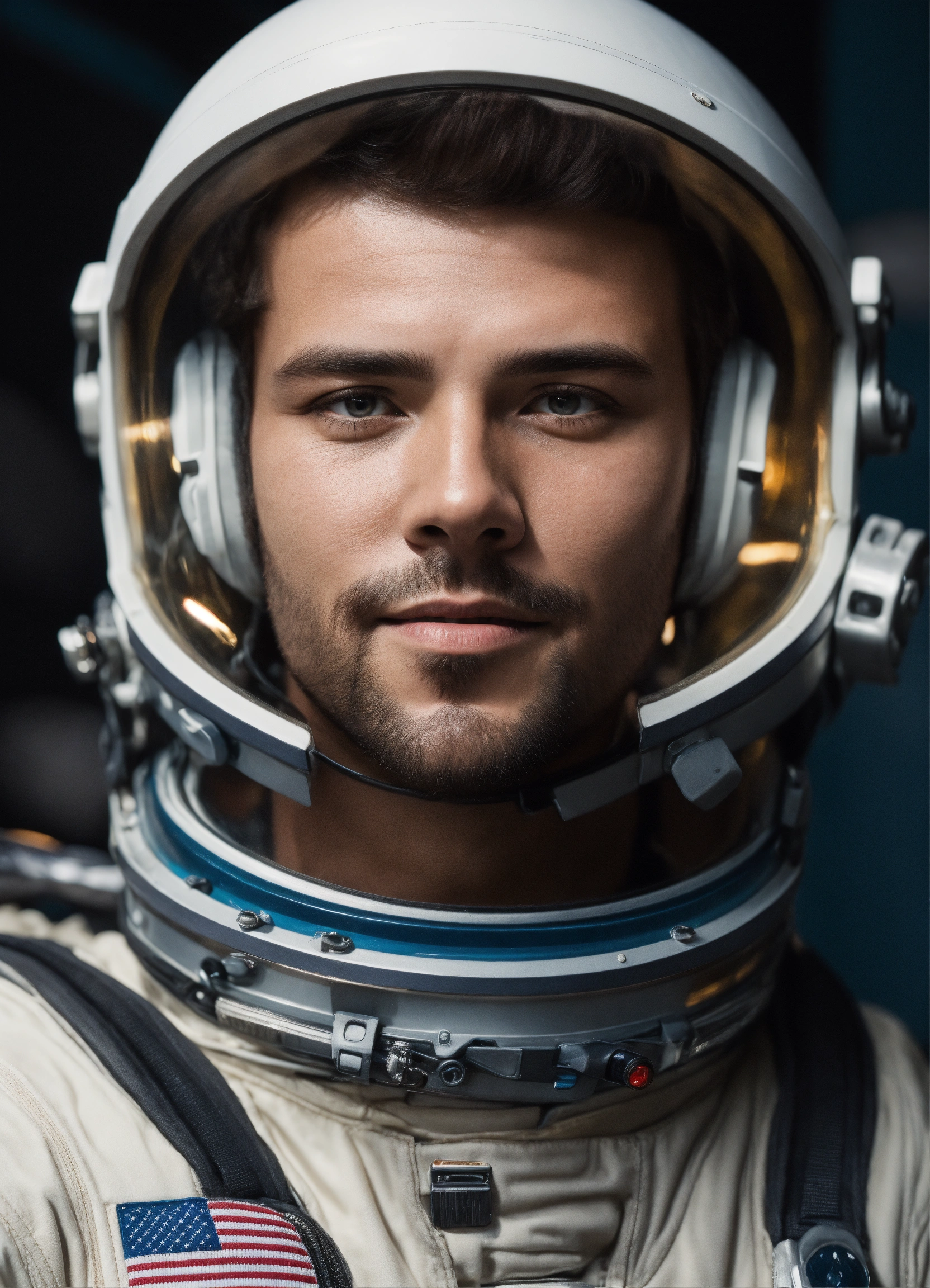 Lexica - I'd like a full-body image of a male astronaut. Please focus ...