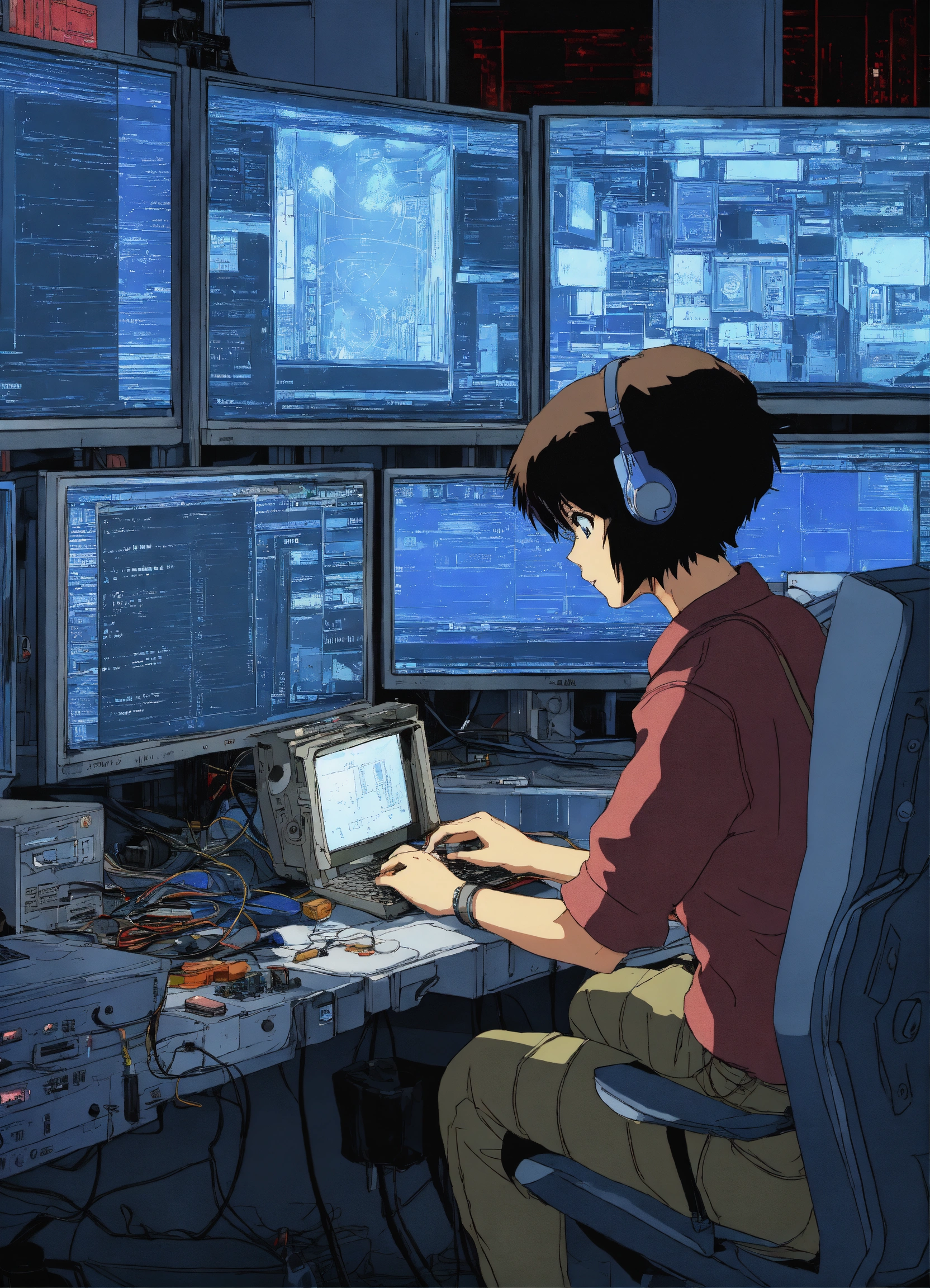 Lexica - Alexander Graham Bell, repairing computers, anime, retro anime ...