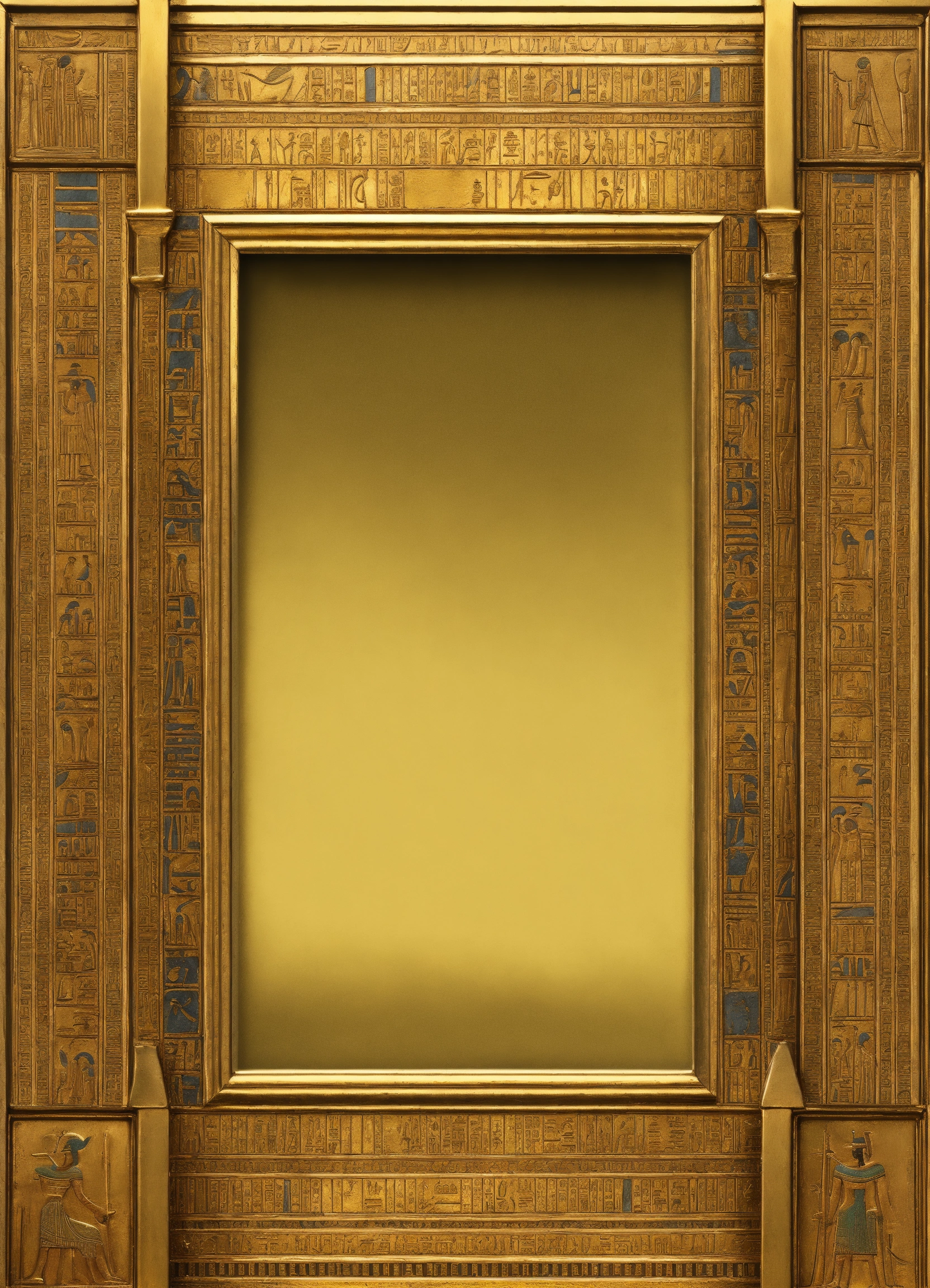 Lexica - A slim gold frame with intrincated egyptian style