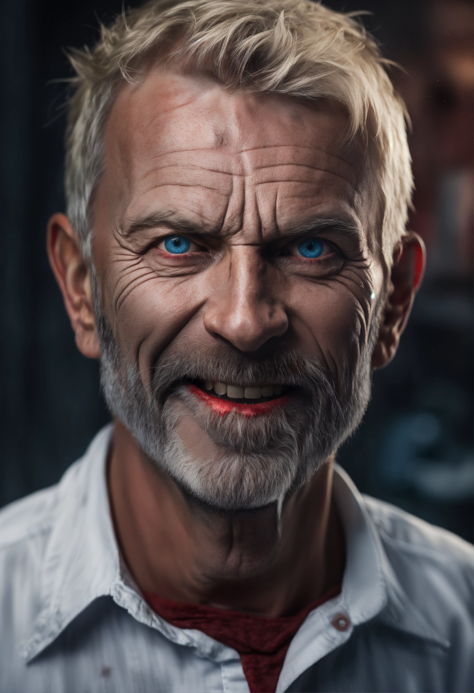 Lexica - A realistic photo of scary 55 years old scary man with deep ...