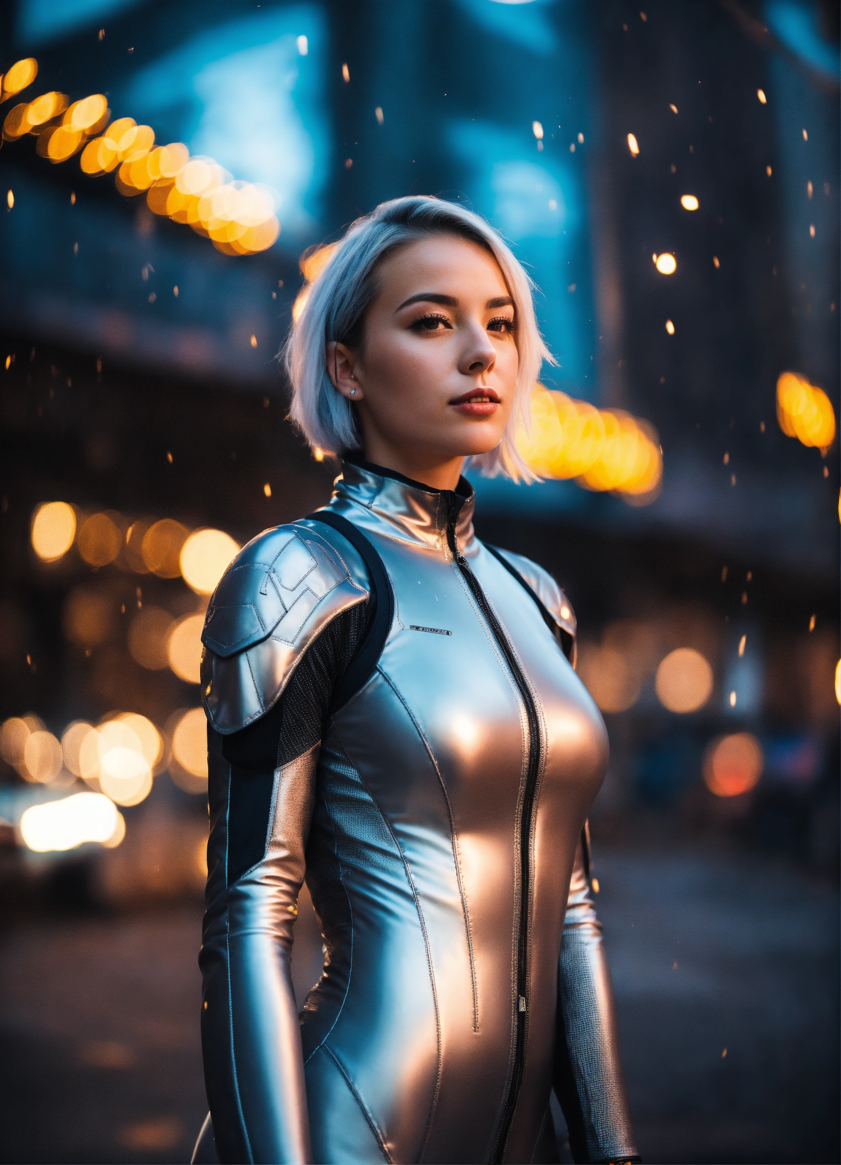 Lexica - A real photo of a cute 28 year old hot spacegirl wearing a ...