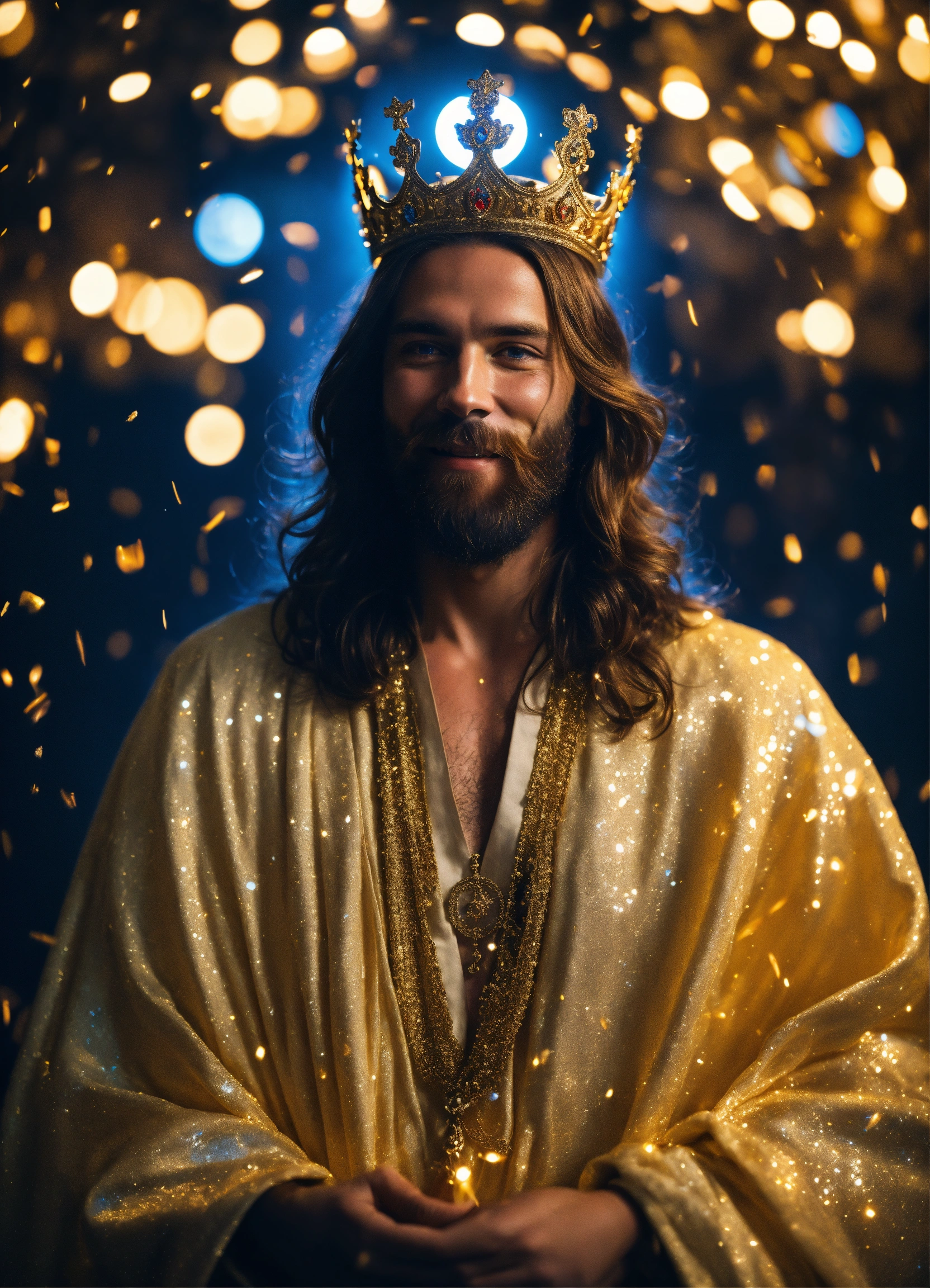 Lexica - Iconoclastic 3/4 surreal photo portrait of happy, smiling ...