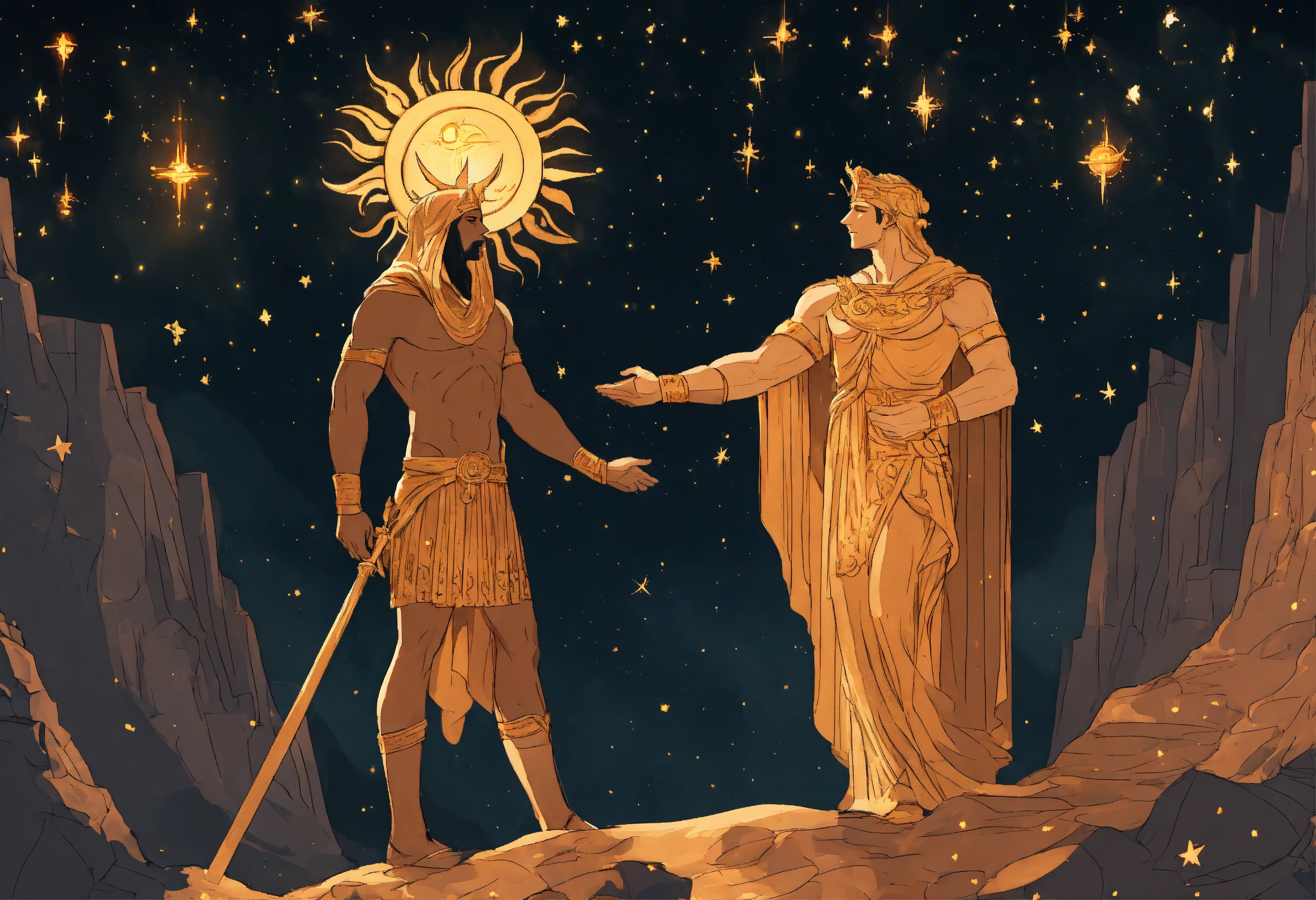 Lexica - In a background of stars, a hooded Hades, the god of Darkness ...