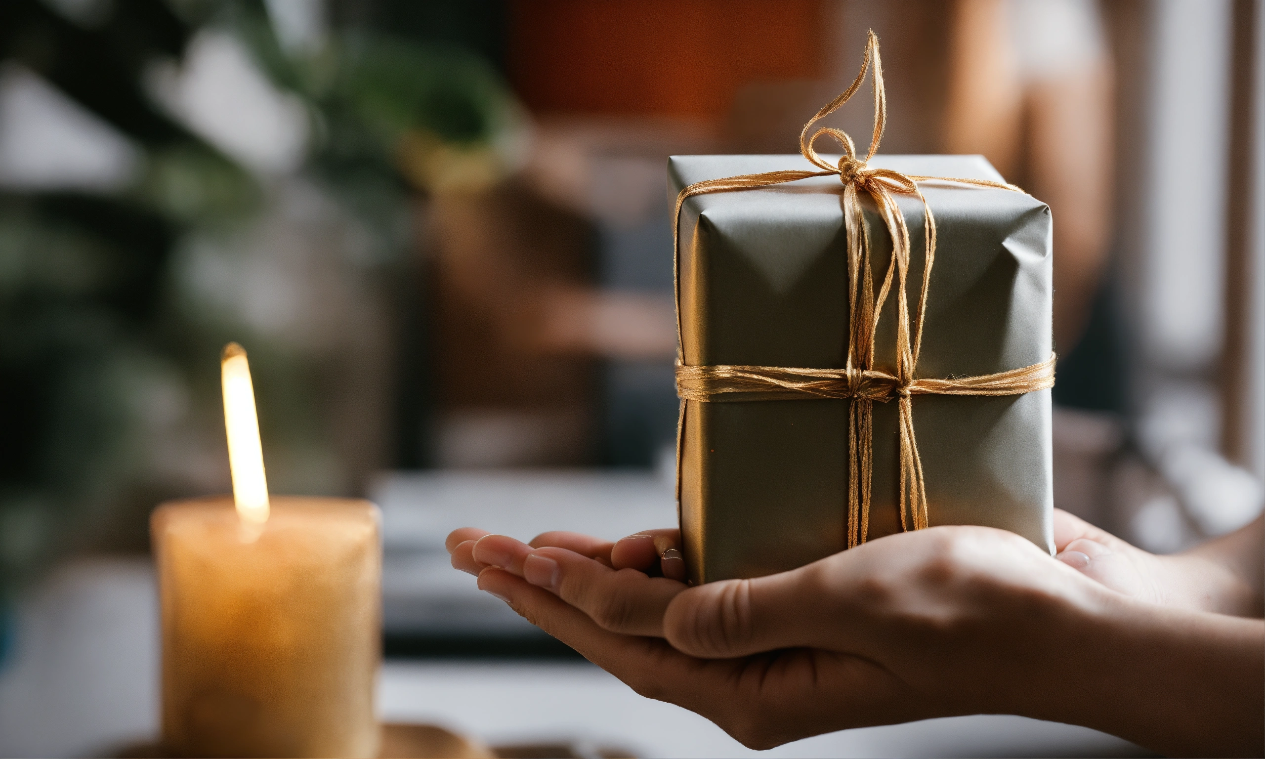 Lexica - Gifting a wrapped gift, office vibes, minimalist, beautiful ...