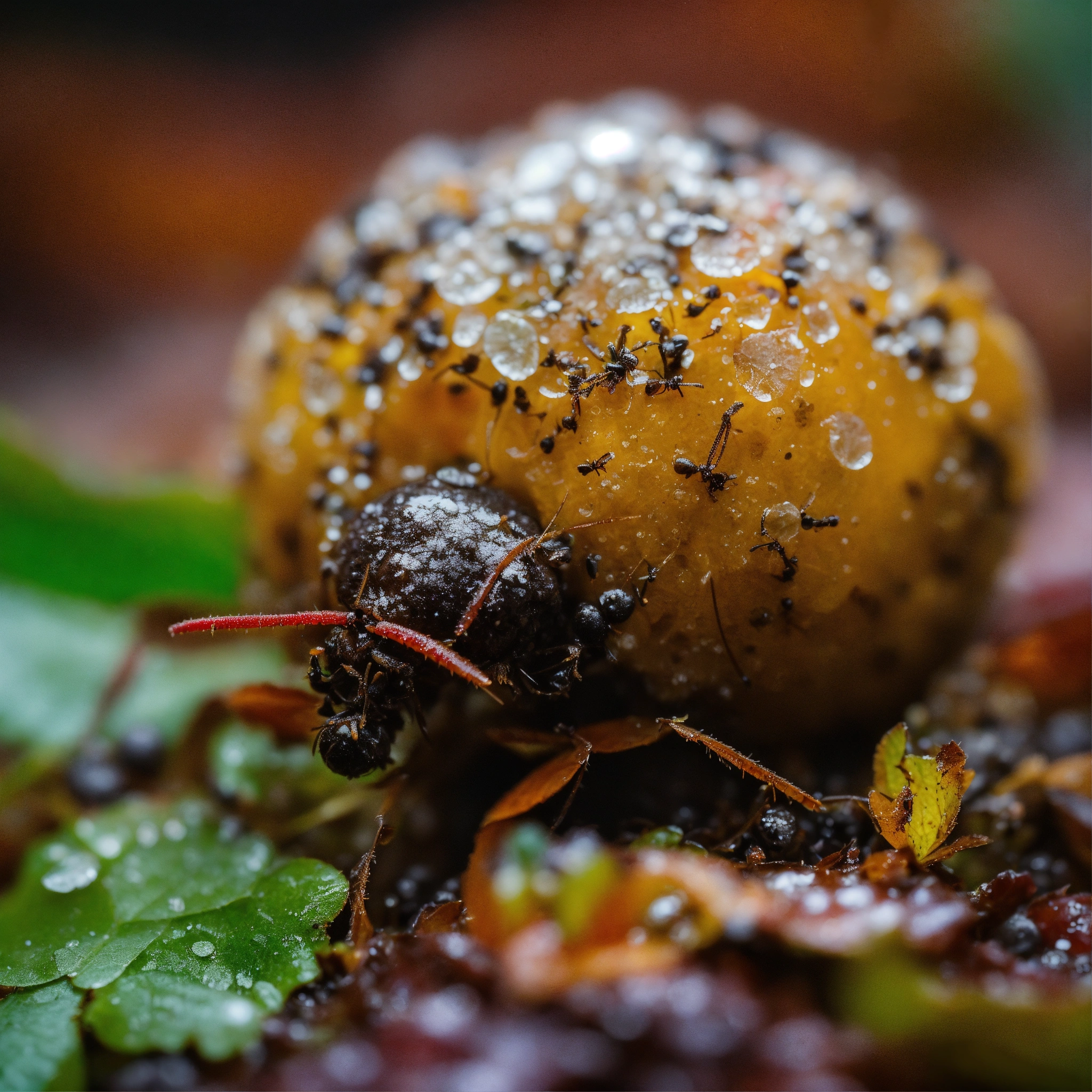 Lexica - Dark creepy ugly rainy Autumn macro photography of dirty and ...