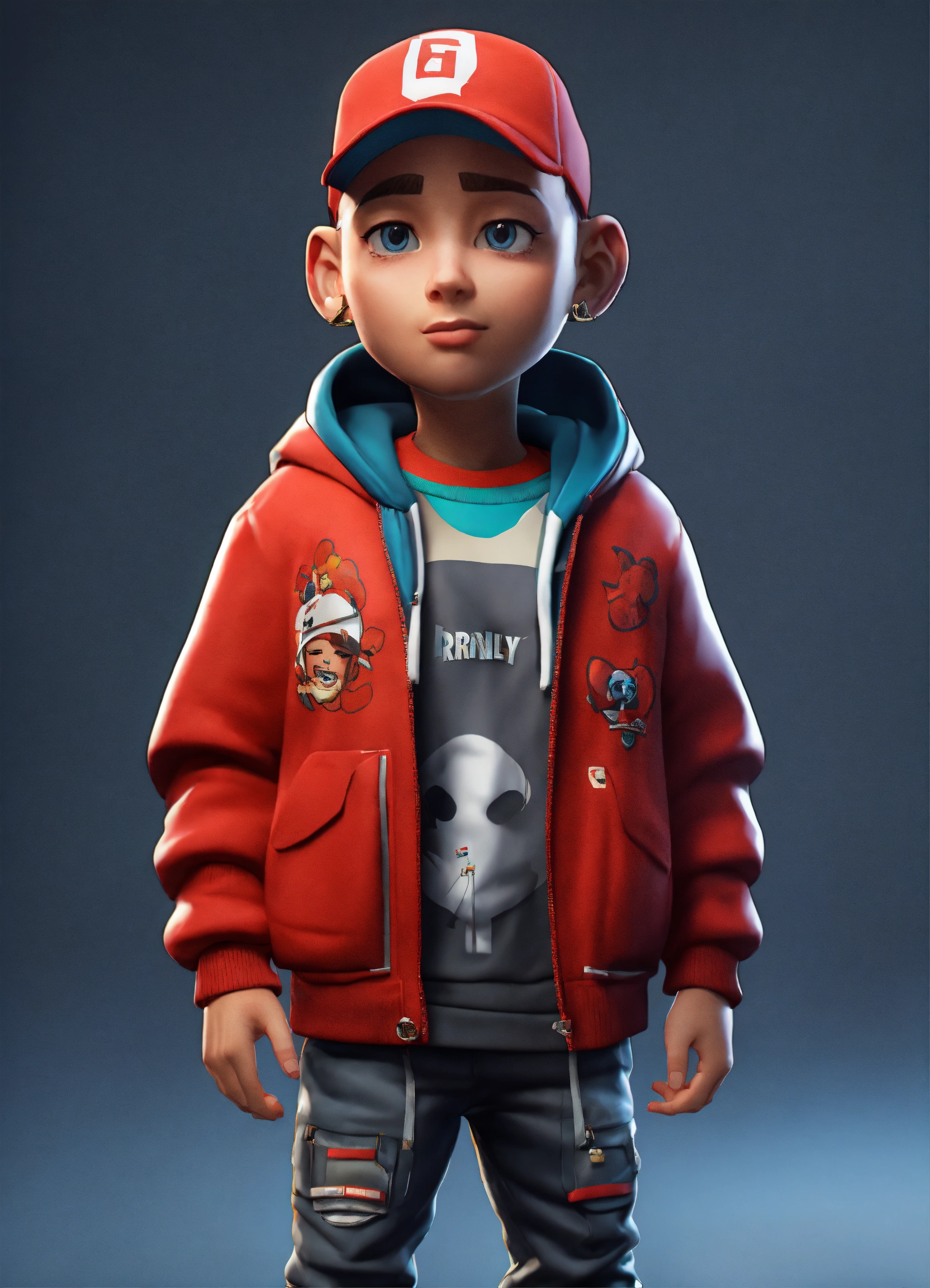 Lexica - Cartoon realistic Eminem rapper in red jacket, adult, disney ...