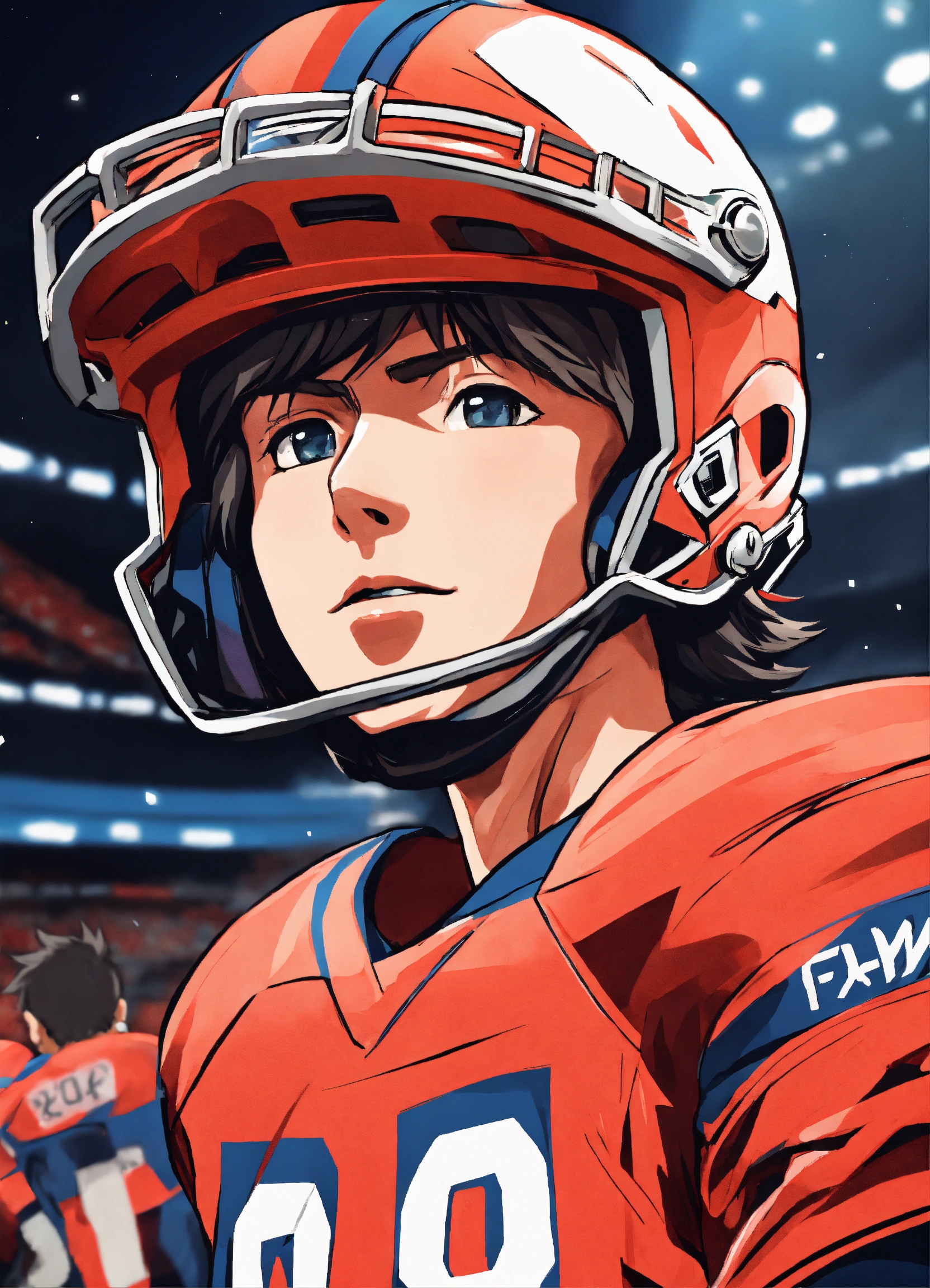 Lexica - Anime style football player in 8k vector quality