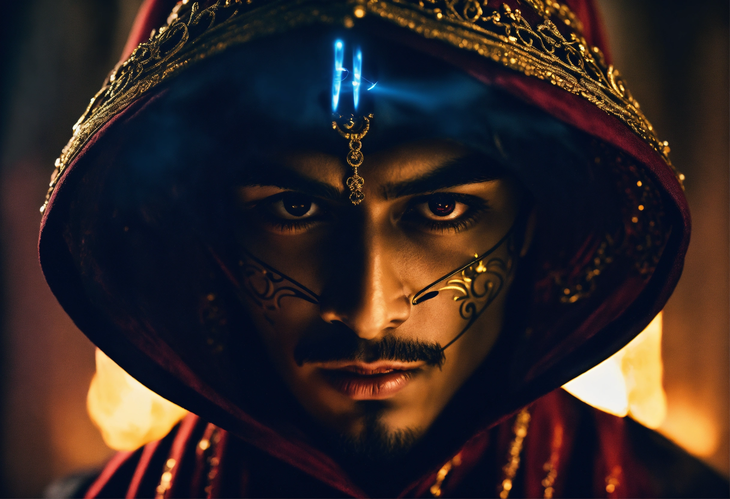 Lexica - Dark, mysterious and dramatic headshot of a young handsome ...