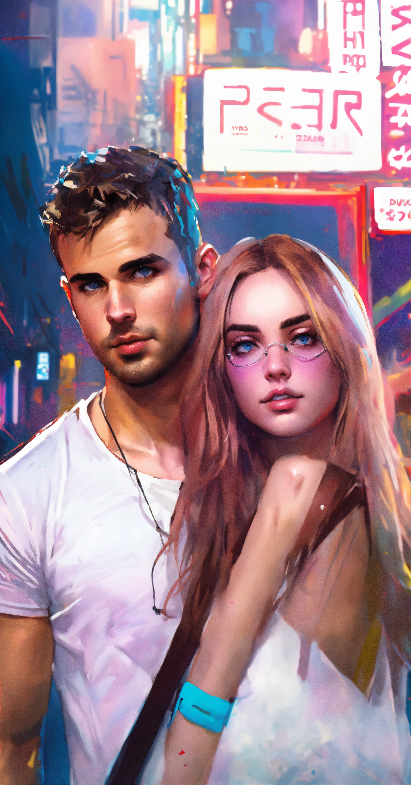 Lexica - Theo james and ana de armas, cyberpunk futuristic neon ...