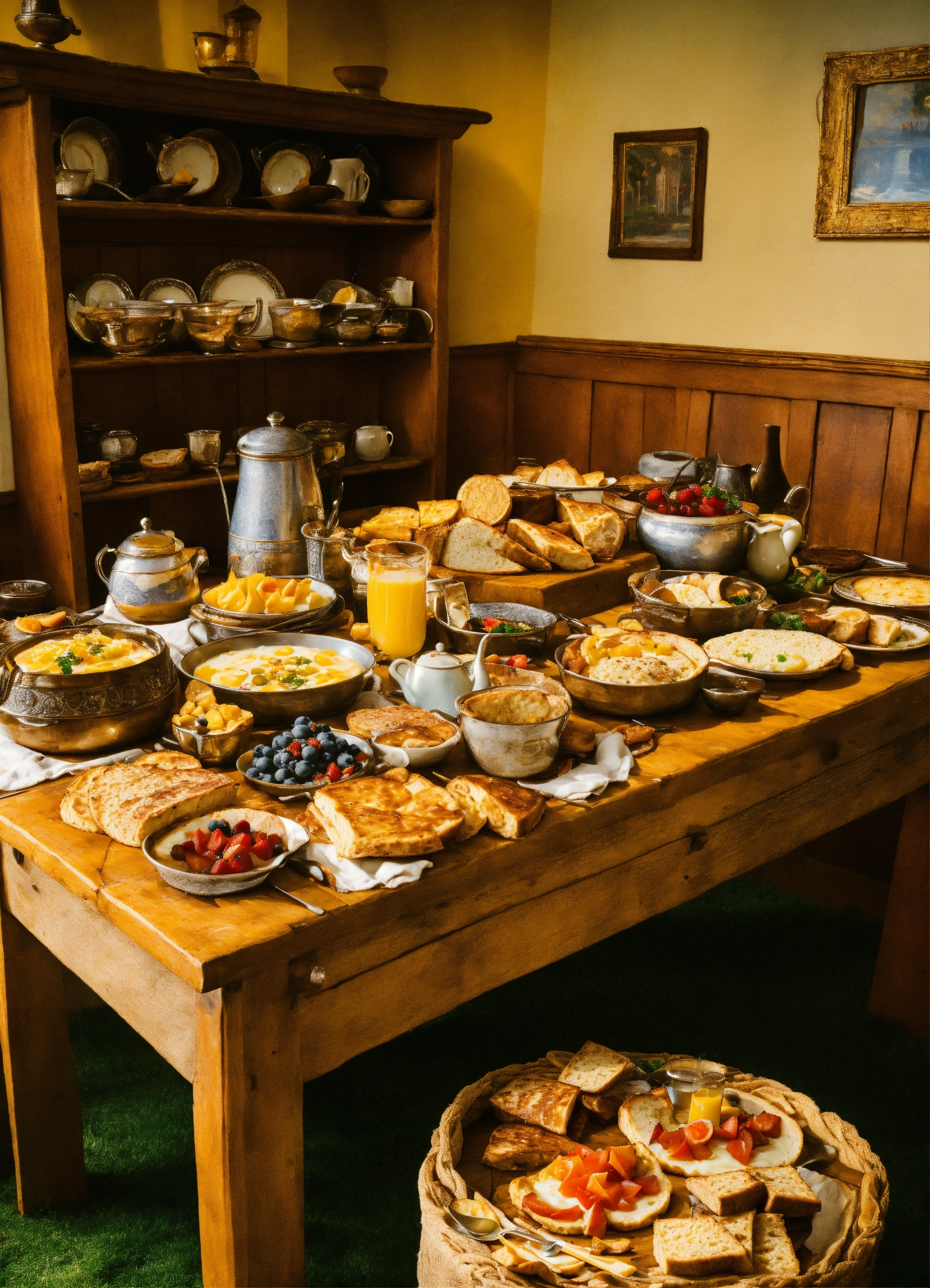 Lexica - Anglo saxon food table with breakfast