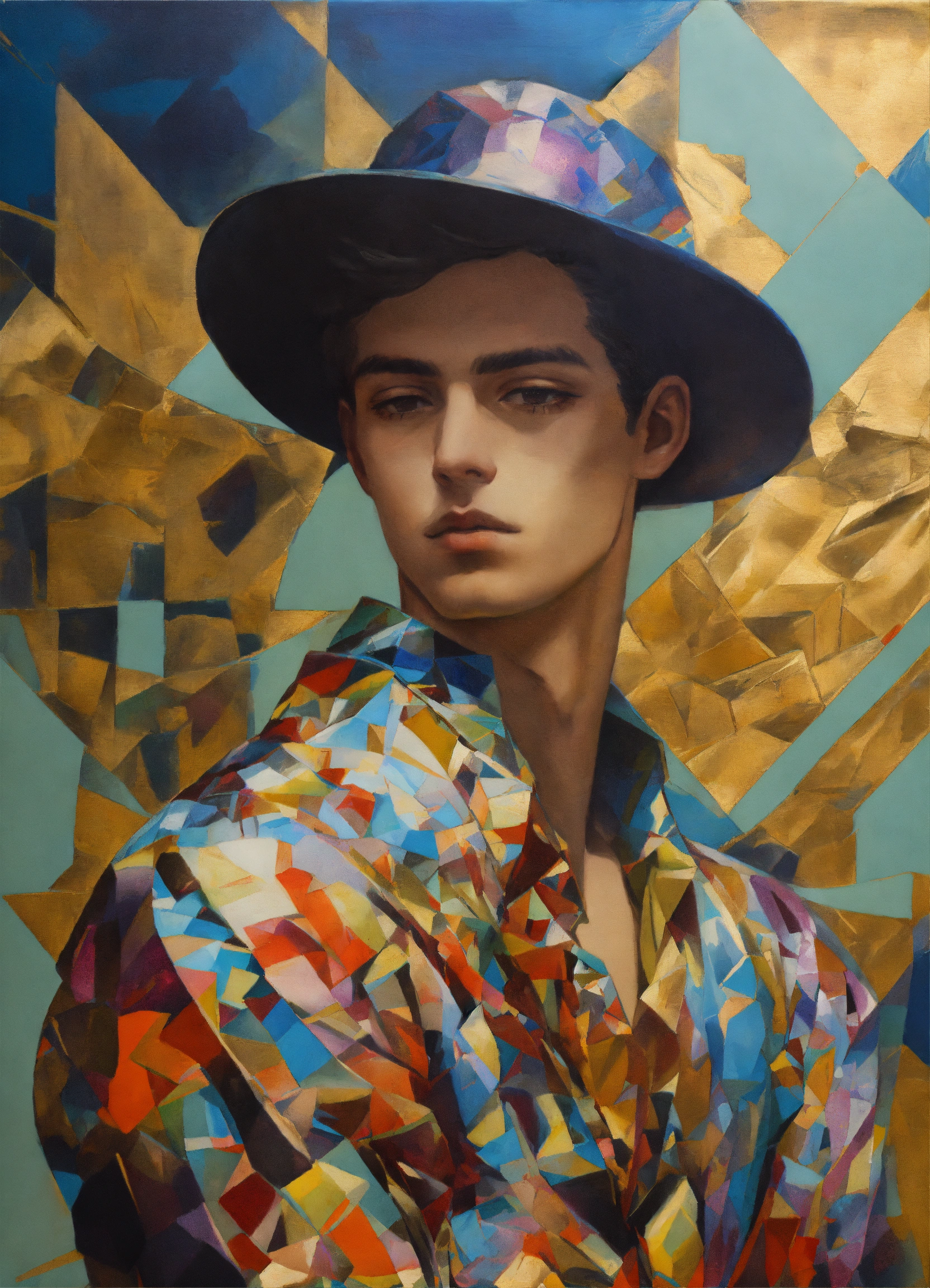 Lexica - Fashionable male impressionism, baroque, foil, geometric ...