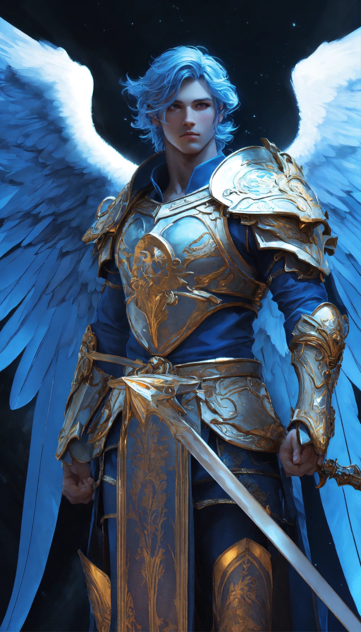 Lexica - Male angel, wings, intricate, headshot, very detailed, digital ...